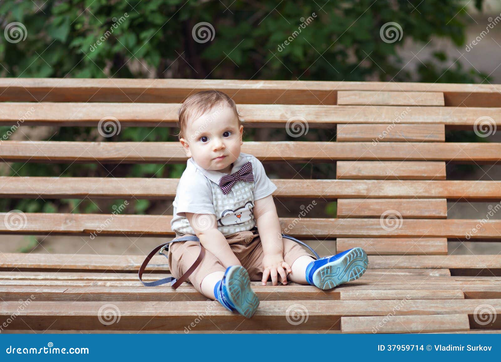 Child on the bench stock photo. Image of male, happy - 37959714