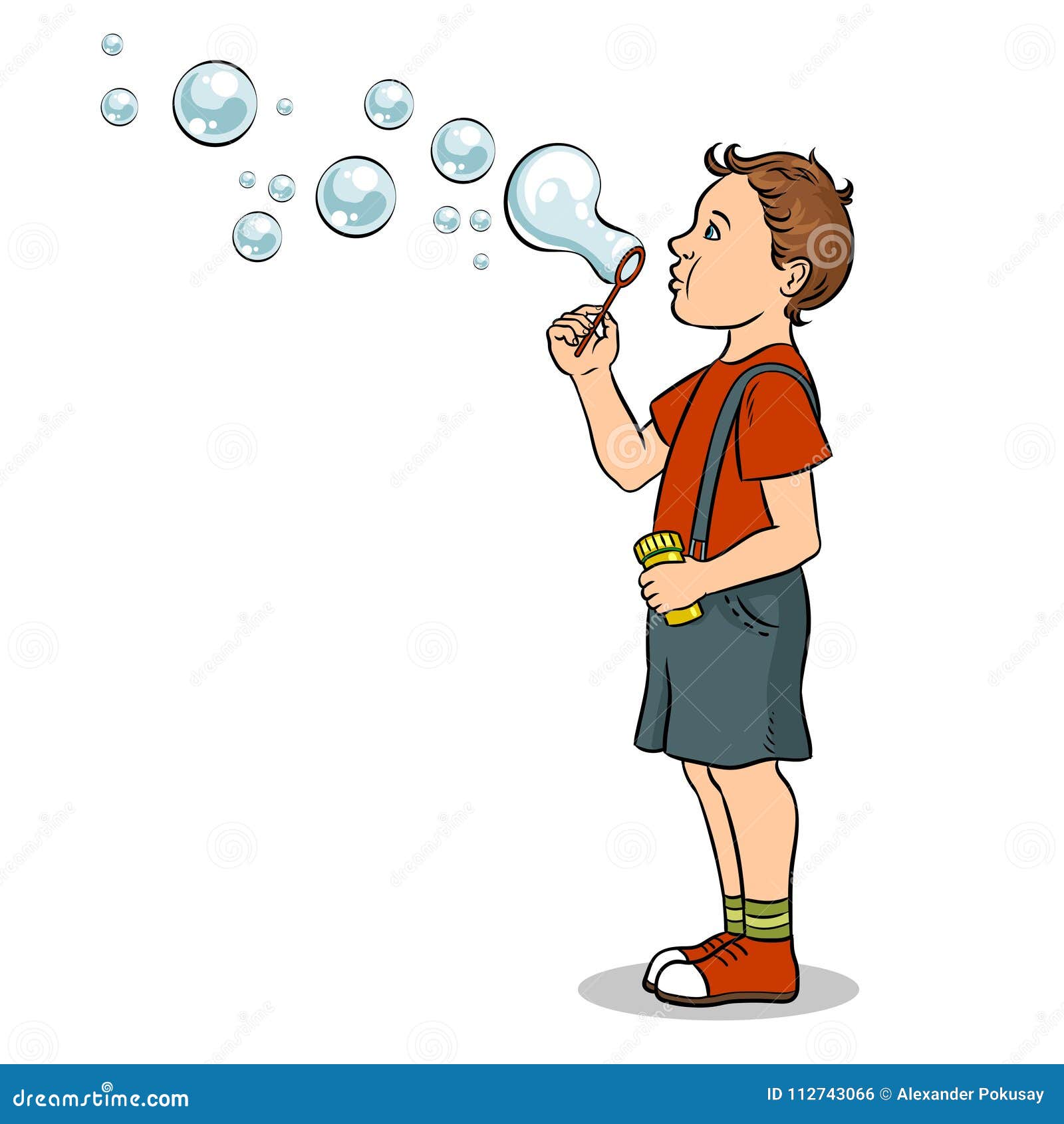 Child Blowing Bubbles Pop Art Vector Illustration Stock Vector ... Child Blowing Bubbles Pop Art Vector Illustration Stock Vector ...