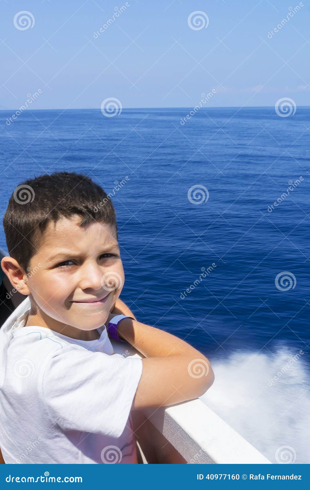 Child on boat stock photo. Image of smile, looking, people - 40977160