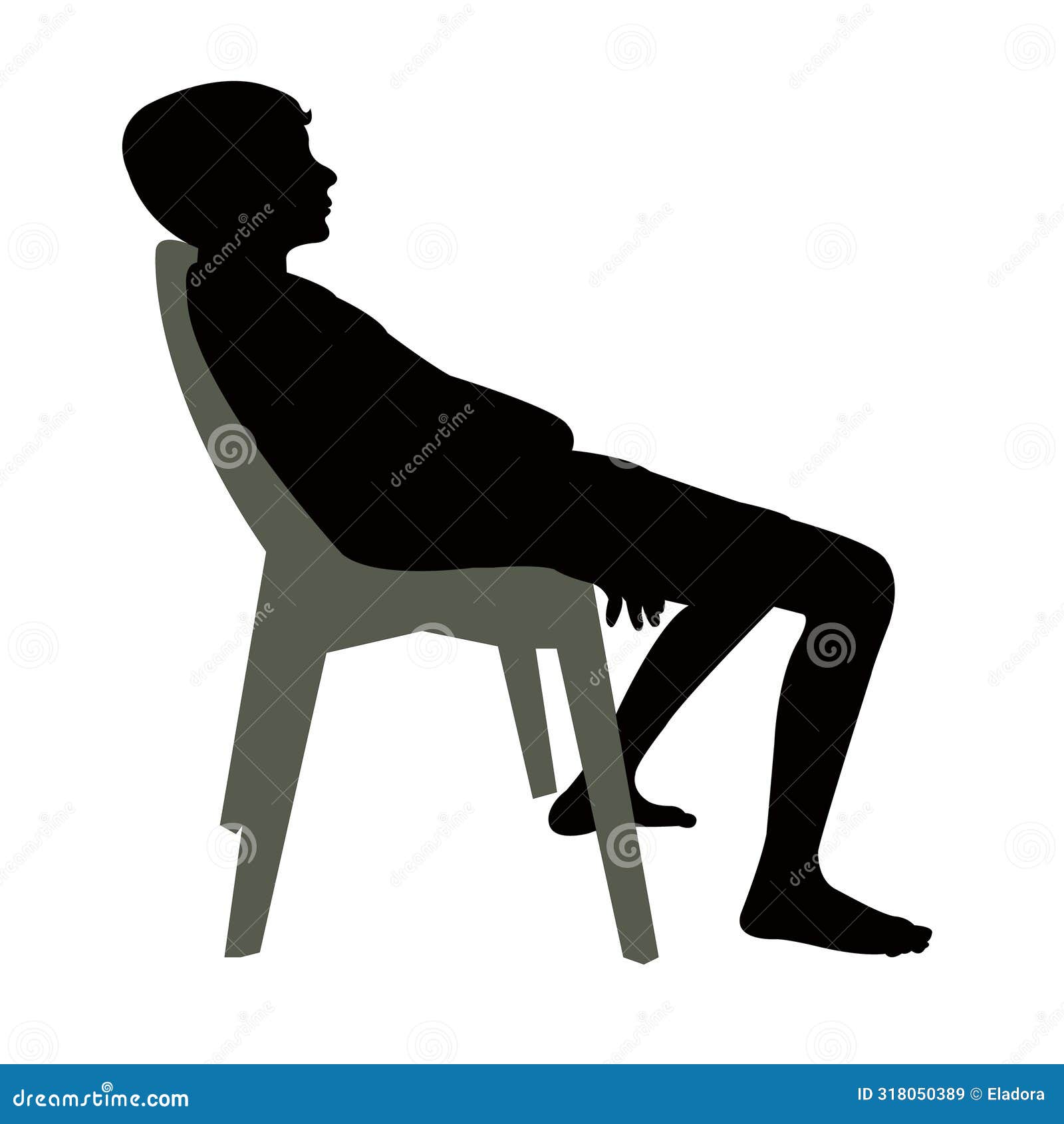 A Child Sitting Body Silhouette Vector Stock Vector - Illustration of ...