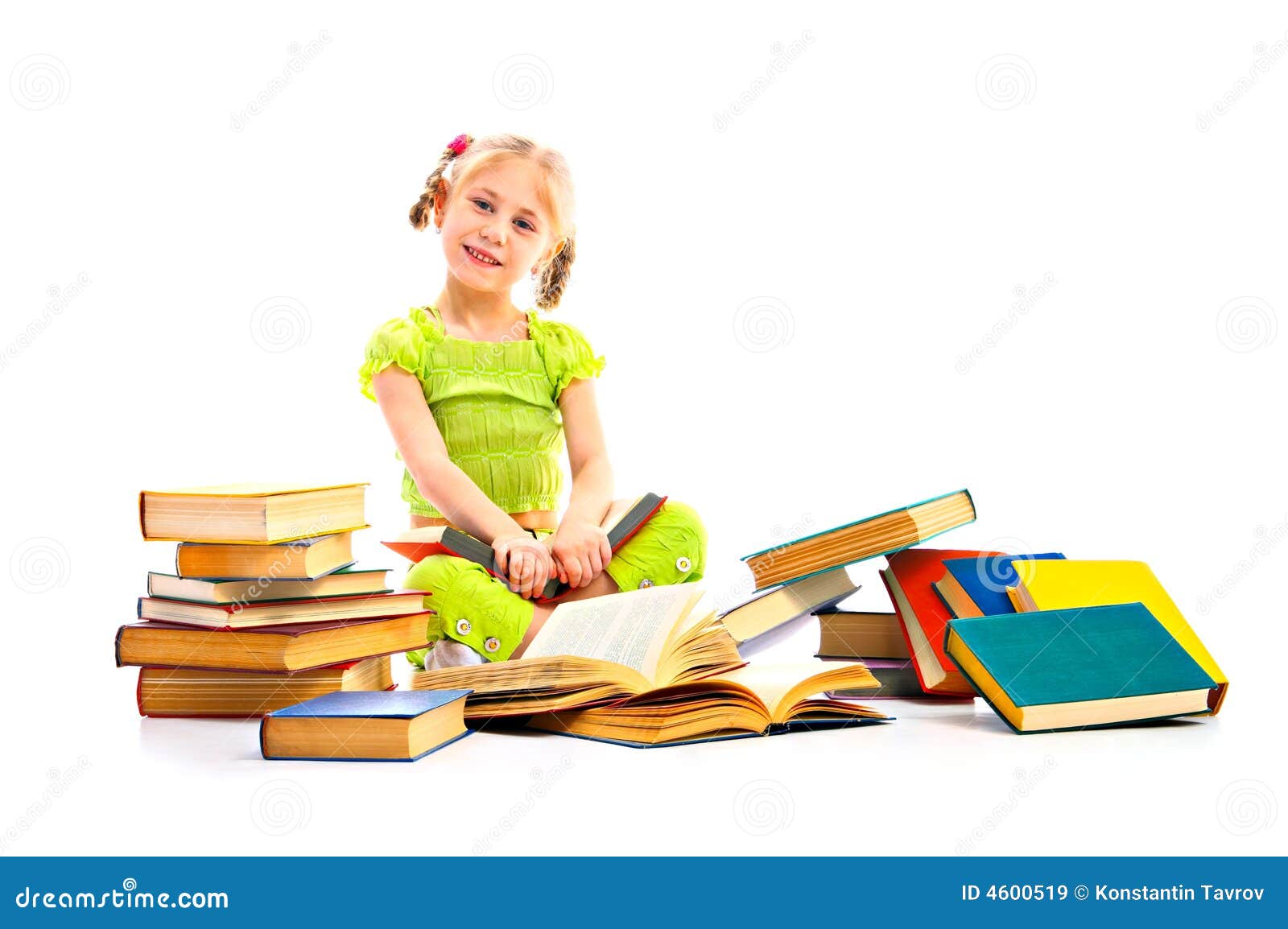 Child with book stock image. Image of beautiful, happy - 4600519