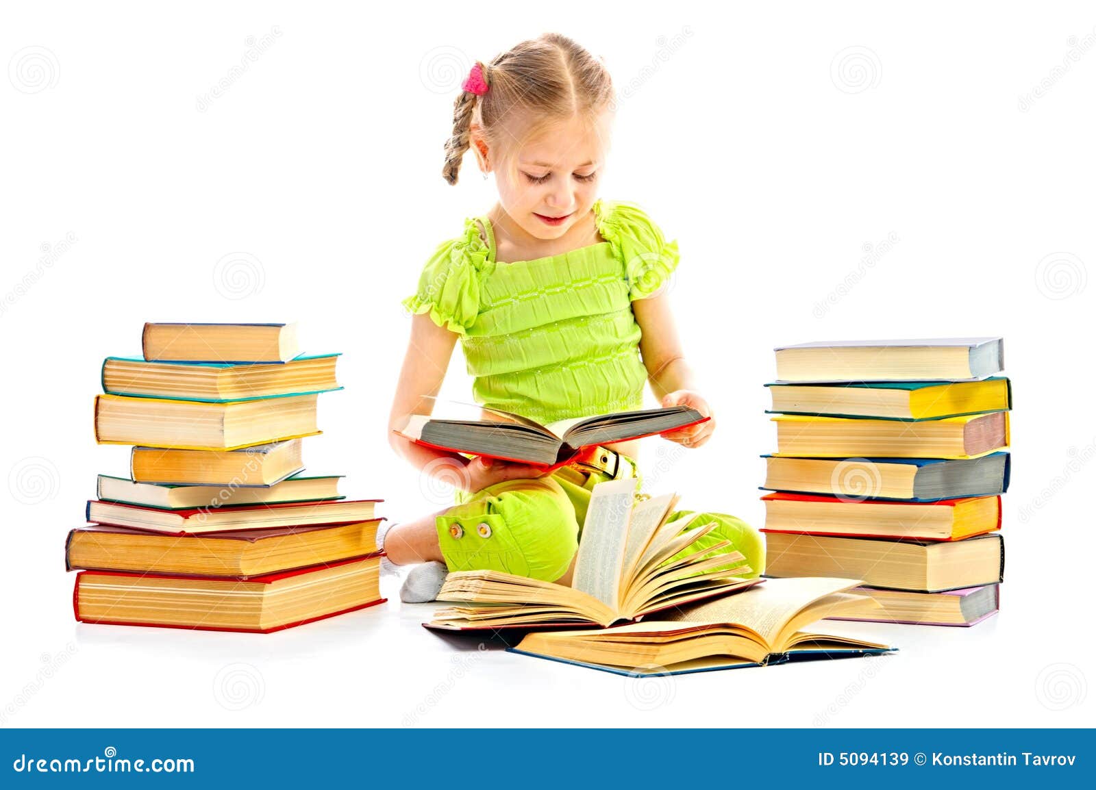 Child with book stock image. Image of reading, clever - 5094139