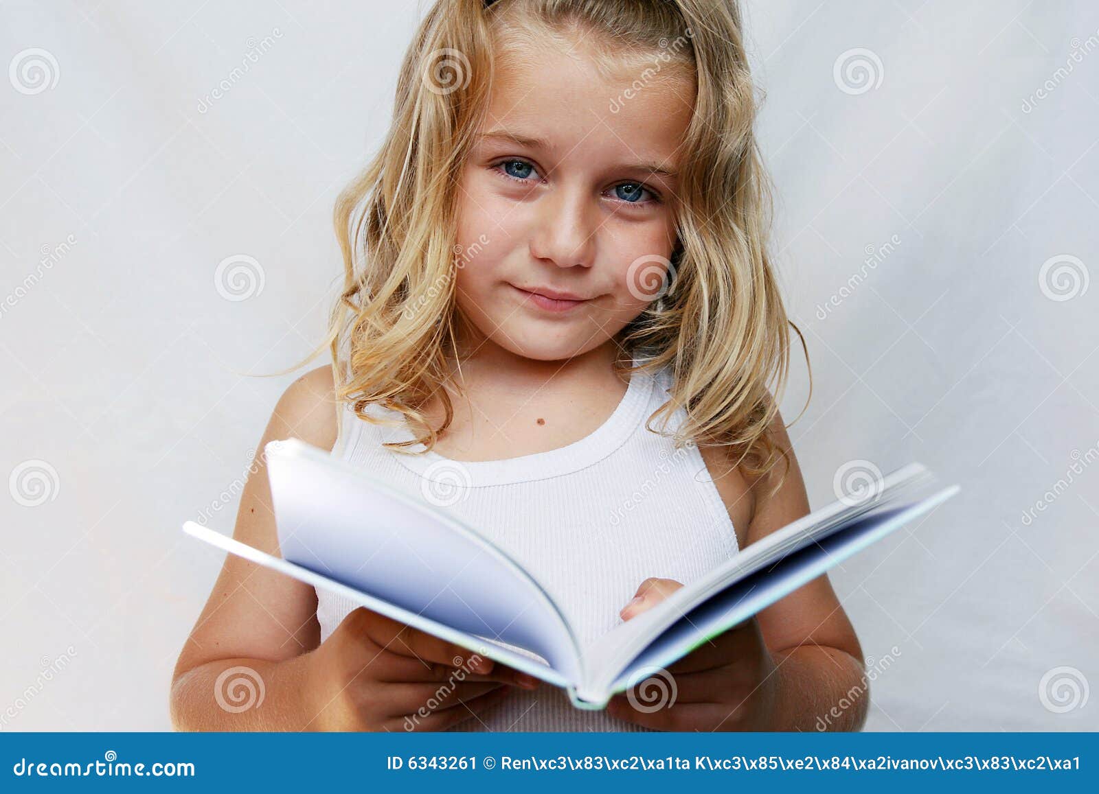 Child with book stock image. Image of children, register - 6343261