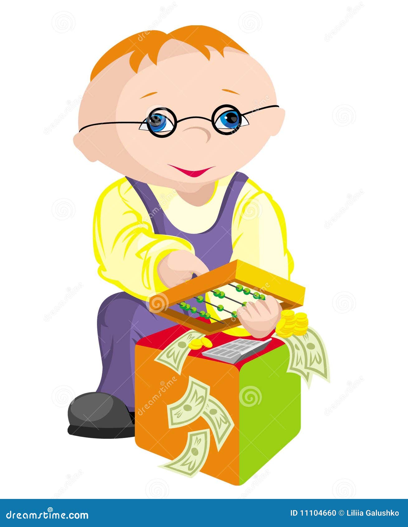 The child - bookkeeper stock vector. Illustration of education - 11104660