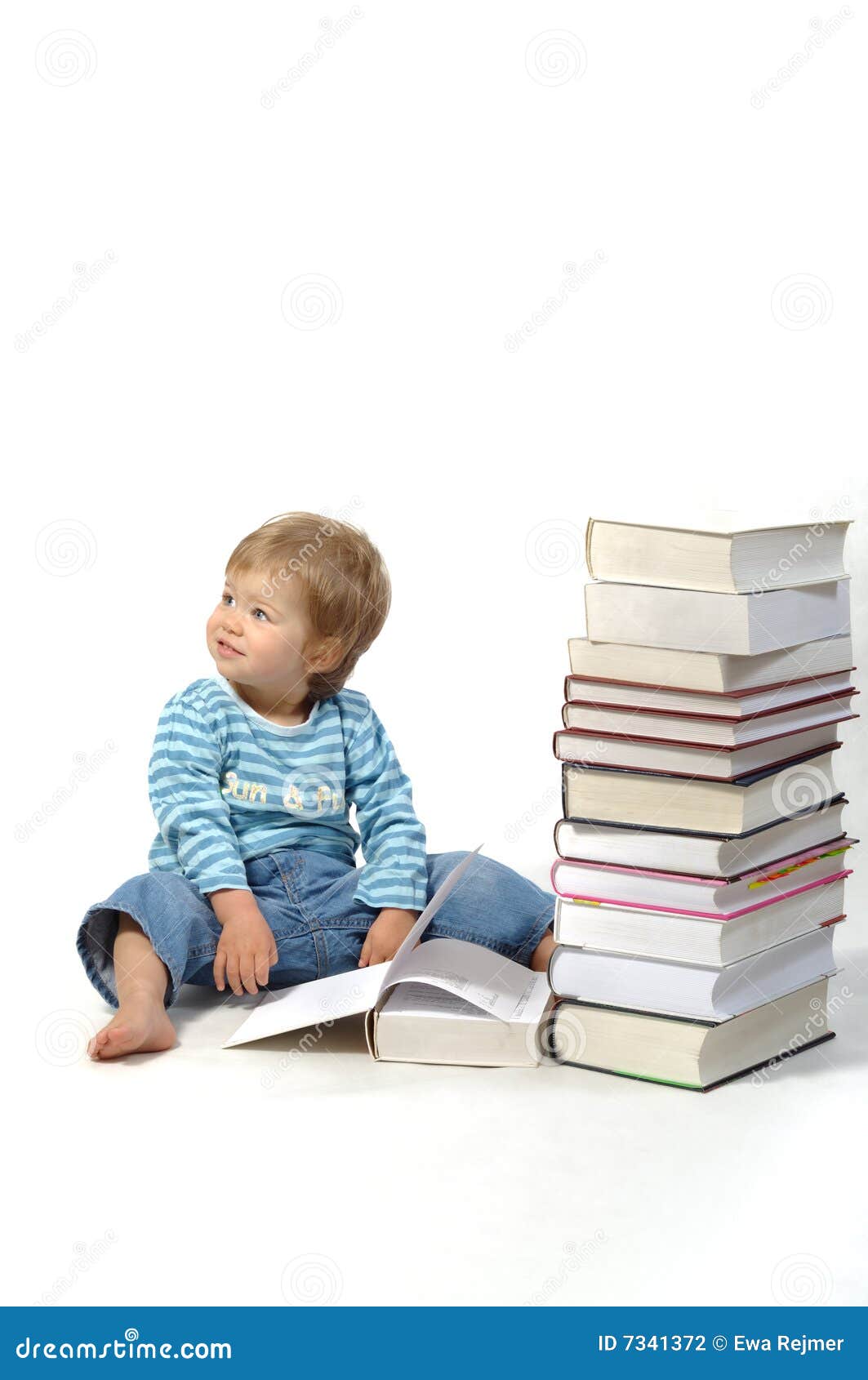 Child with books stock photo. Image of school, hardcover - 7341372