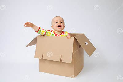 Child in the box stock photo. Image of celebration, dispatch - 10790410