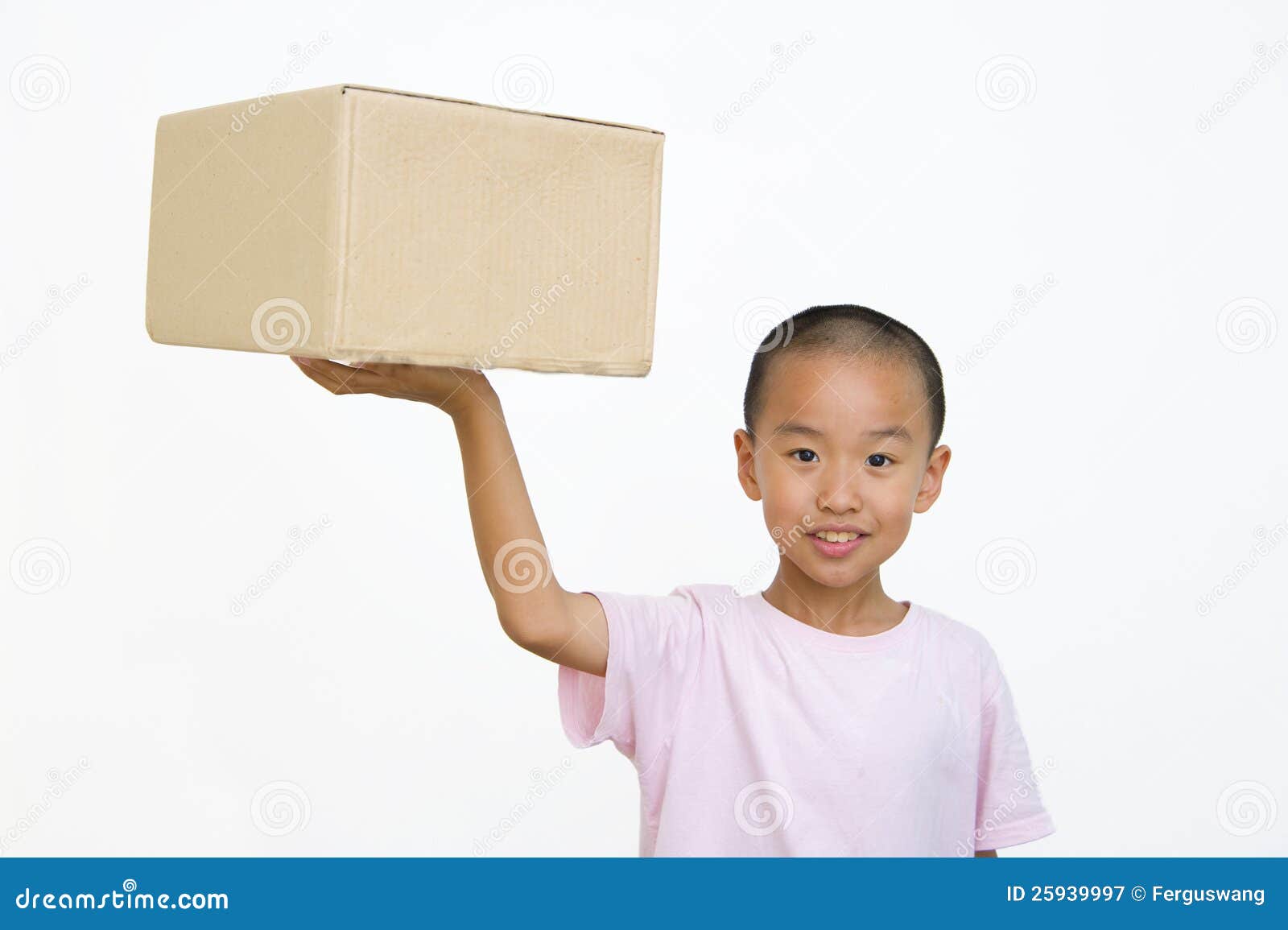 Child and box stock image. Image of raise, score, small - 25939997