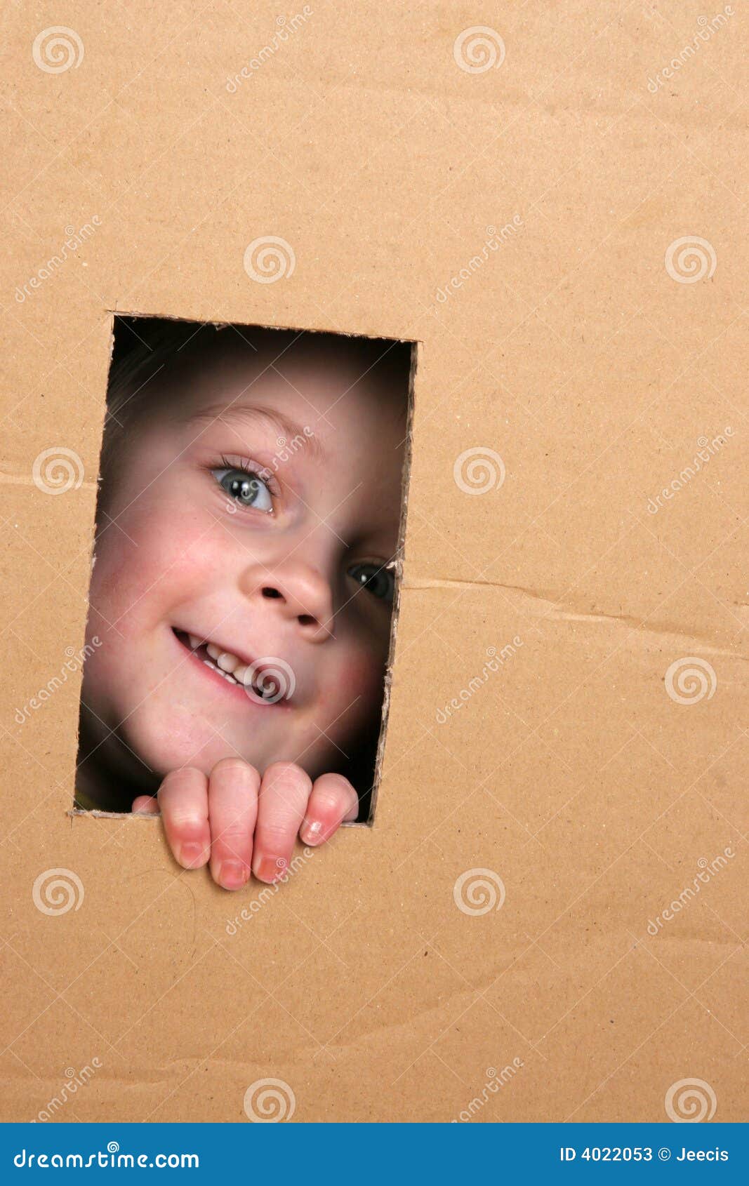 Child in box stock image. Image of isolated, abode, habitation - 4022053