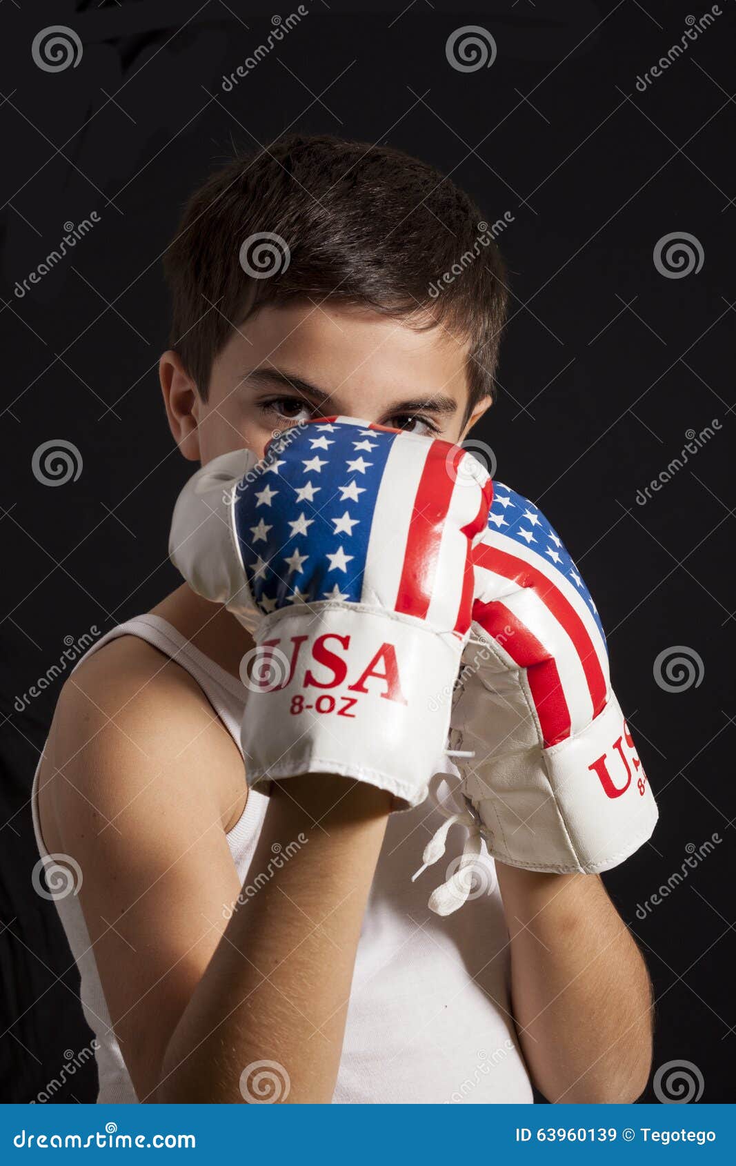Child boxing stock image. Image of hiding, fighting, boxing - 63960139