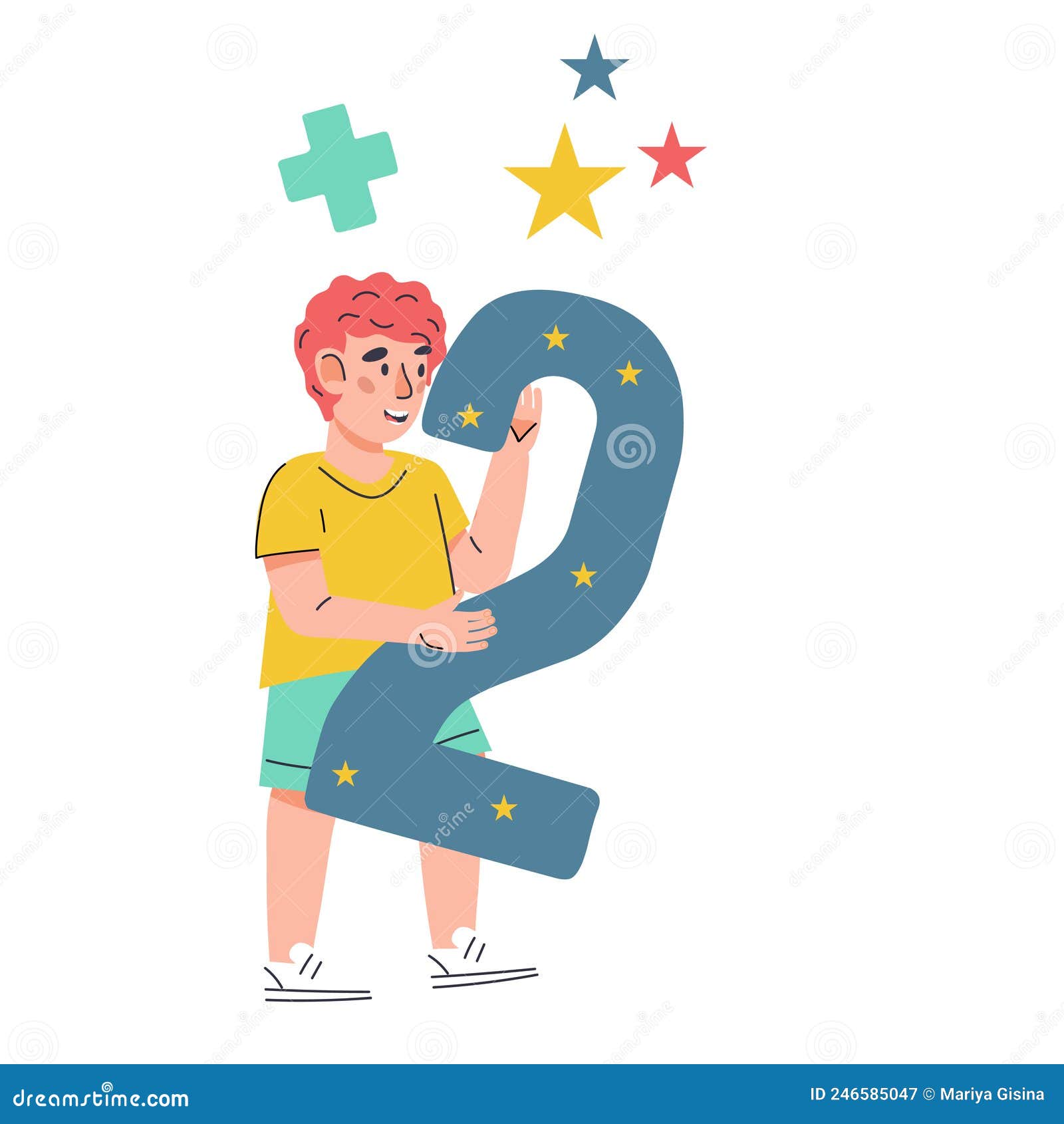 Child Learning Numbers, Counting and Mathematics. Kids Education Stock ...