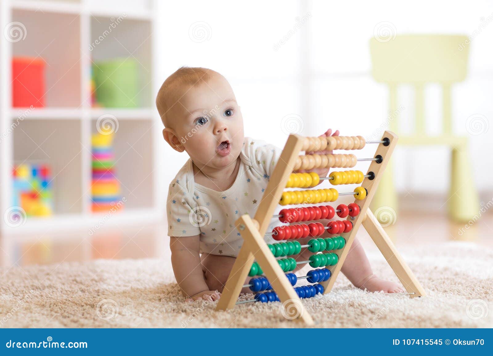 Child Boy Playing with Abacus Stock Image - Image of finance, math ...