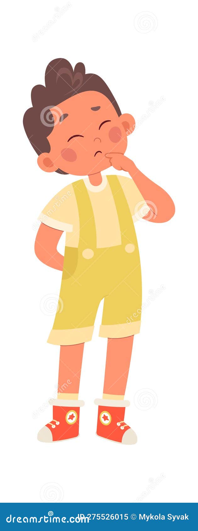 Child Boy Questioning stock vector. Illustration of cartoon - 275526015