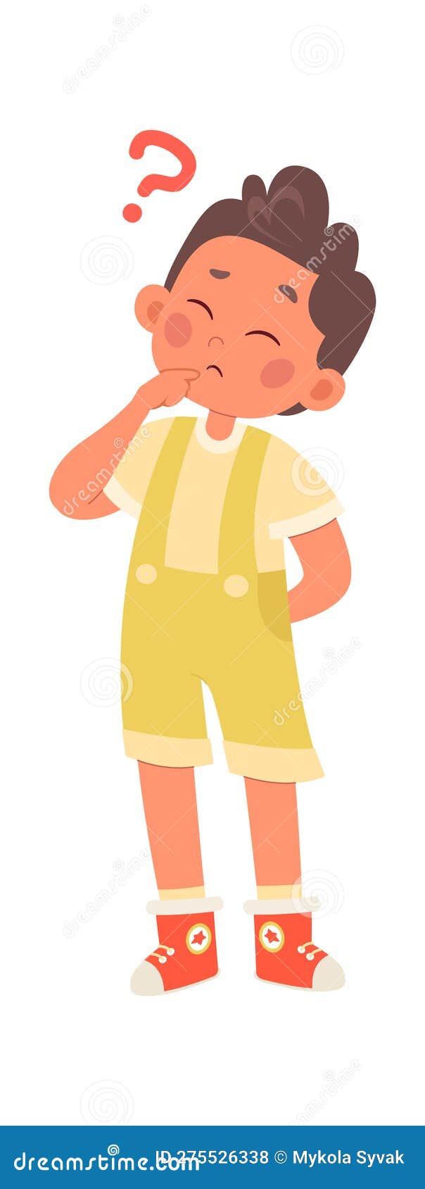 Child Boy Questioning stock vector. Illustration of doubt - 275526338