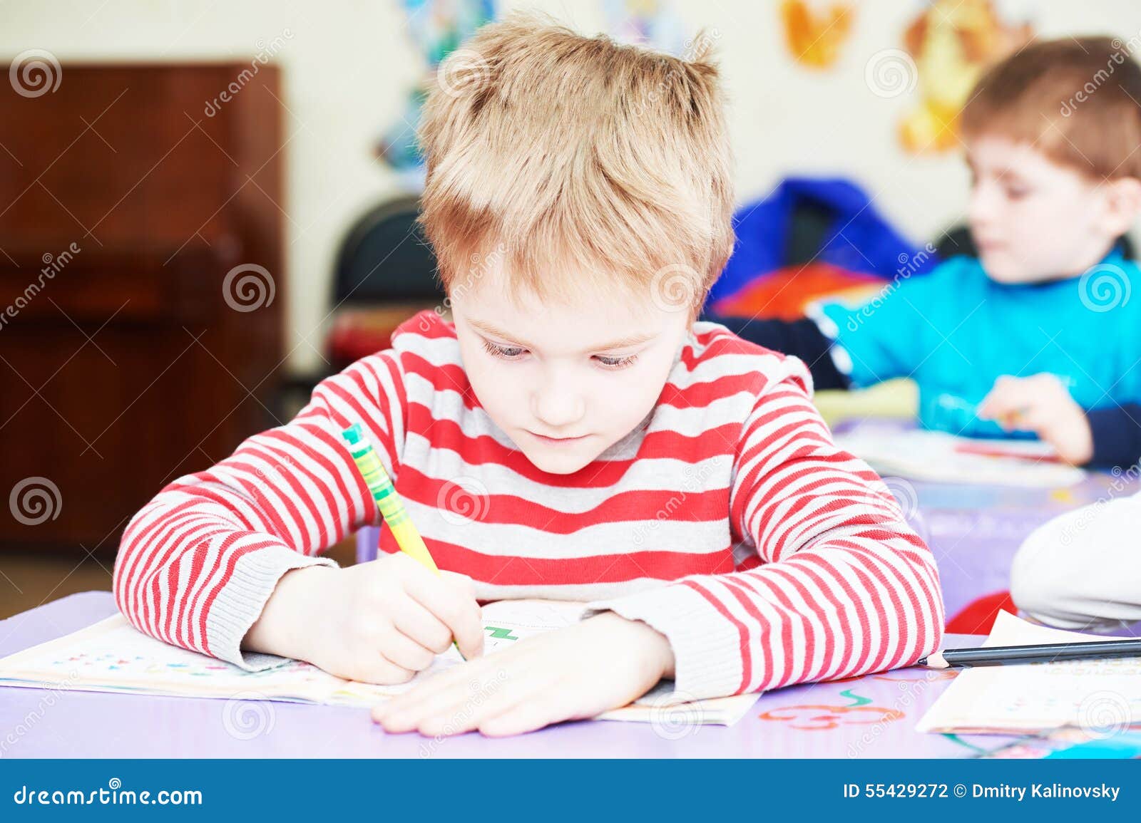 Child boy studying writing stock photo. Image of library - 55429272