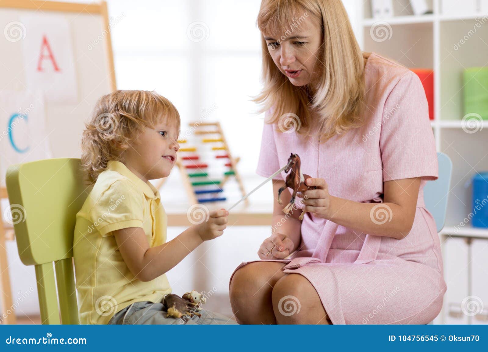 Child Boy Talking with Psychologist Stock Image - Image of home ...