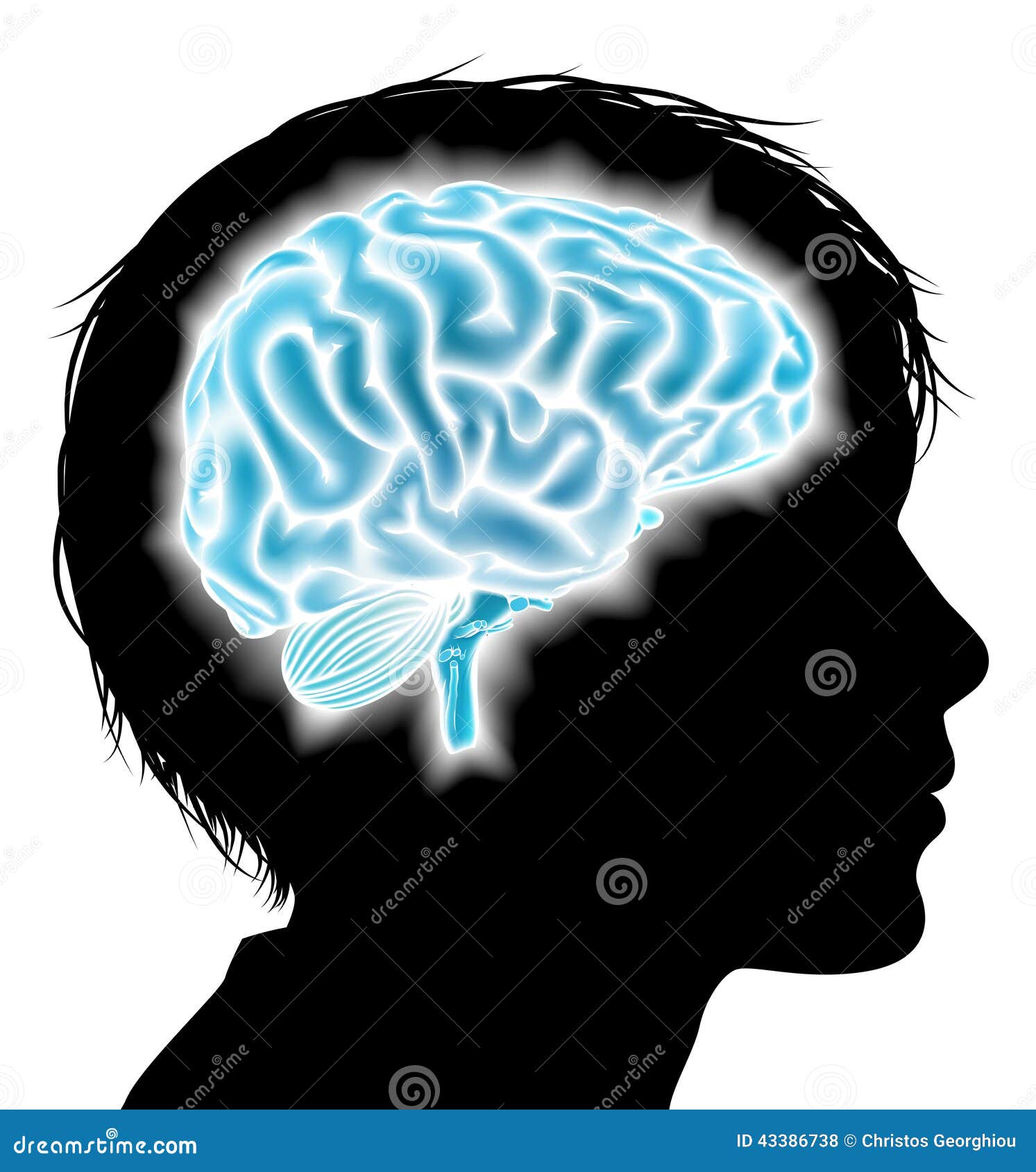 Child brain concept stock vector. Illustration of behavioral - 43386738