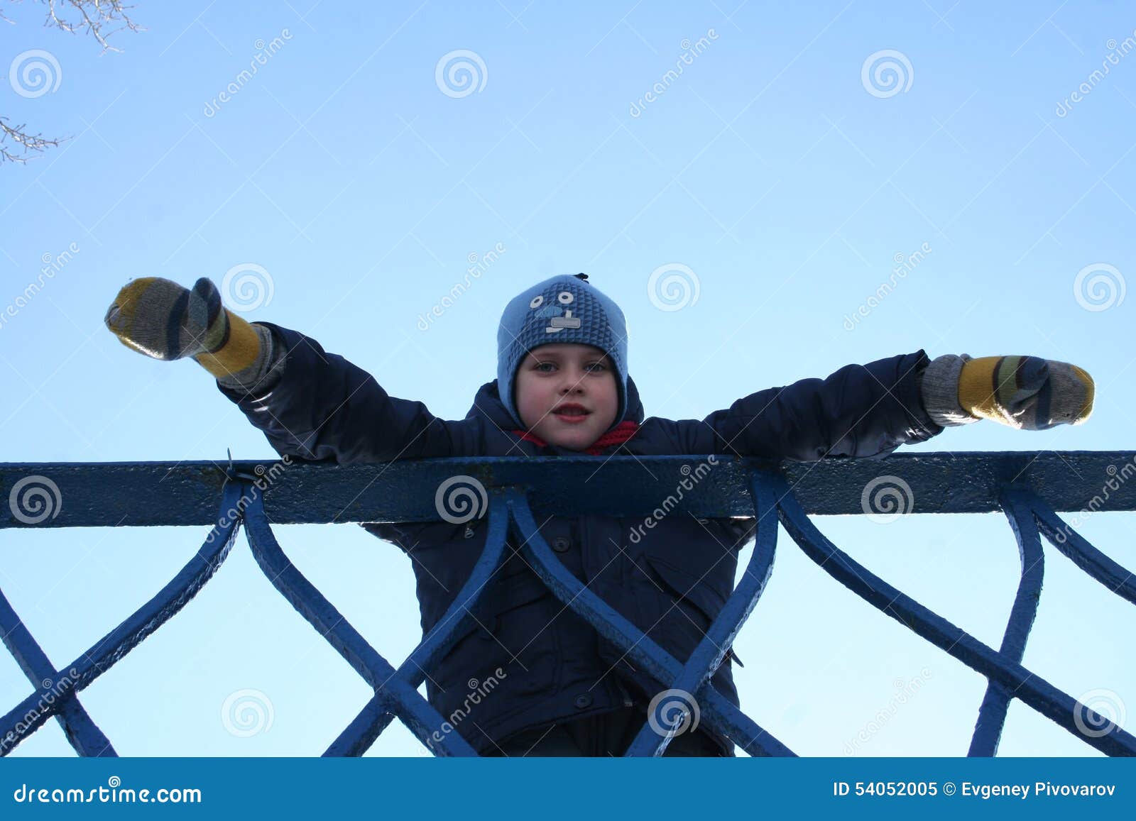 Child on the bridge stock image. Image of winter, bridge - 54052005