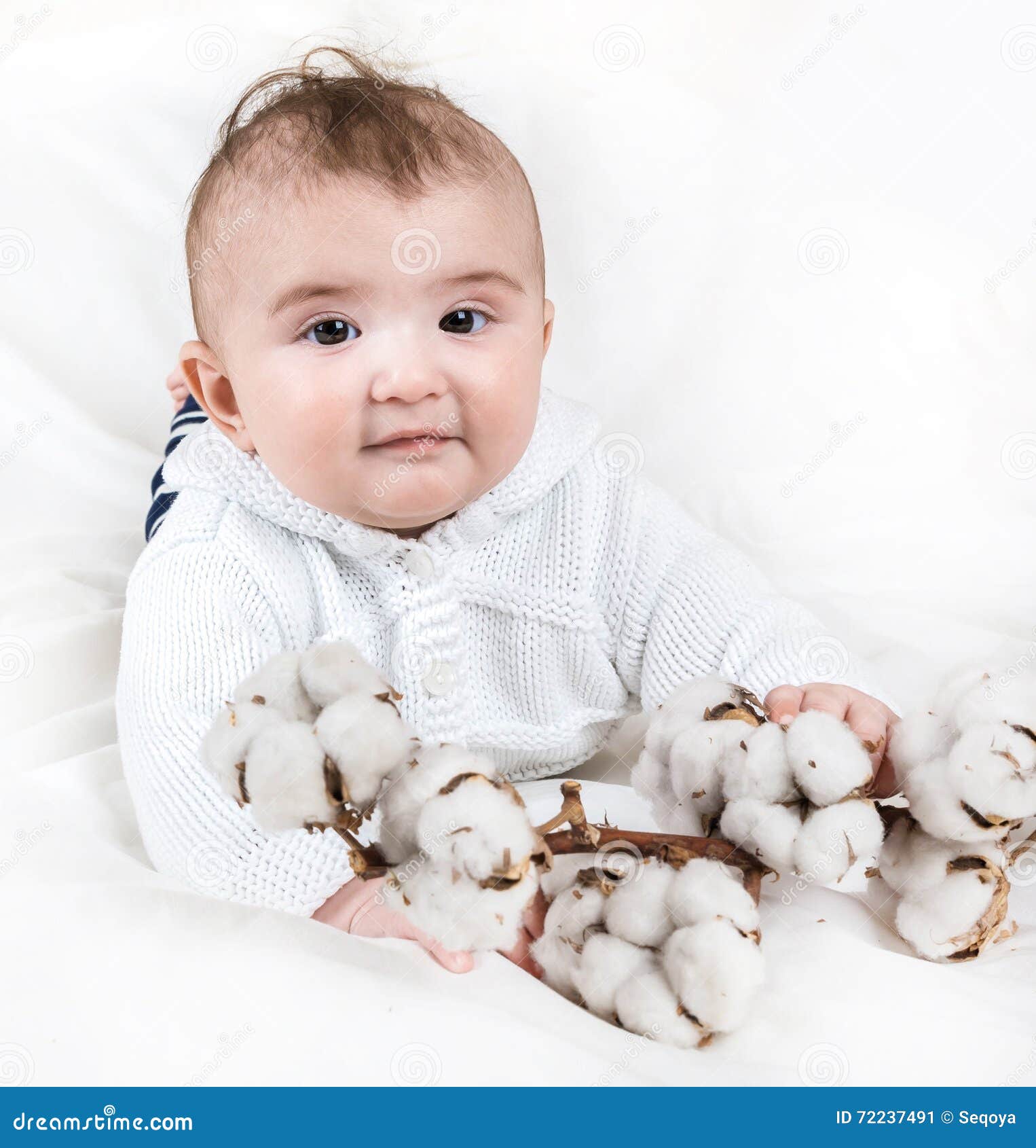 Child In Bright Clothes Barefoot Rides Royalty-Free Stock Photo ...