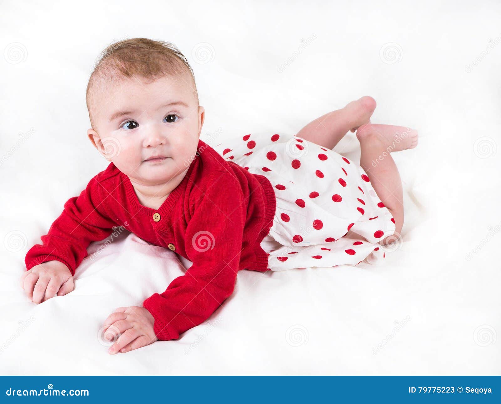 The Child in Bright Clothes Stock Image - Image of childhood, diapers ...