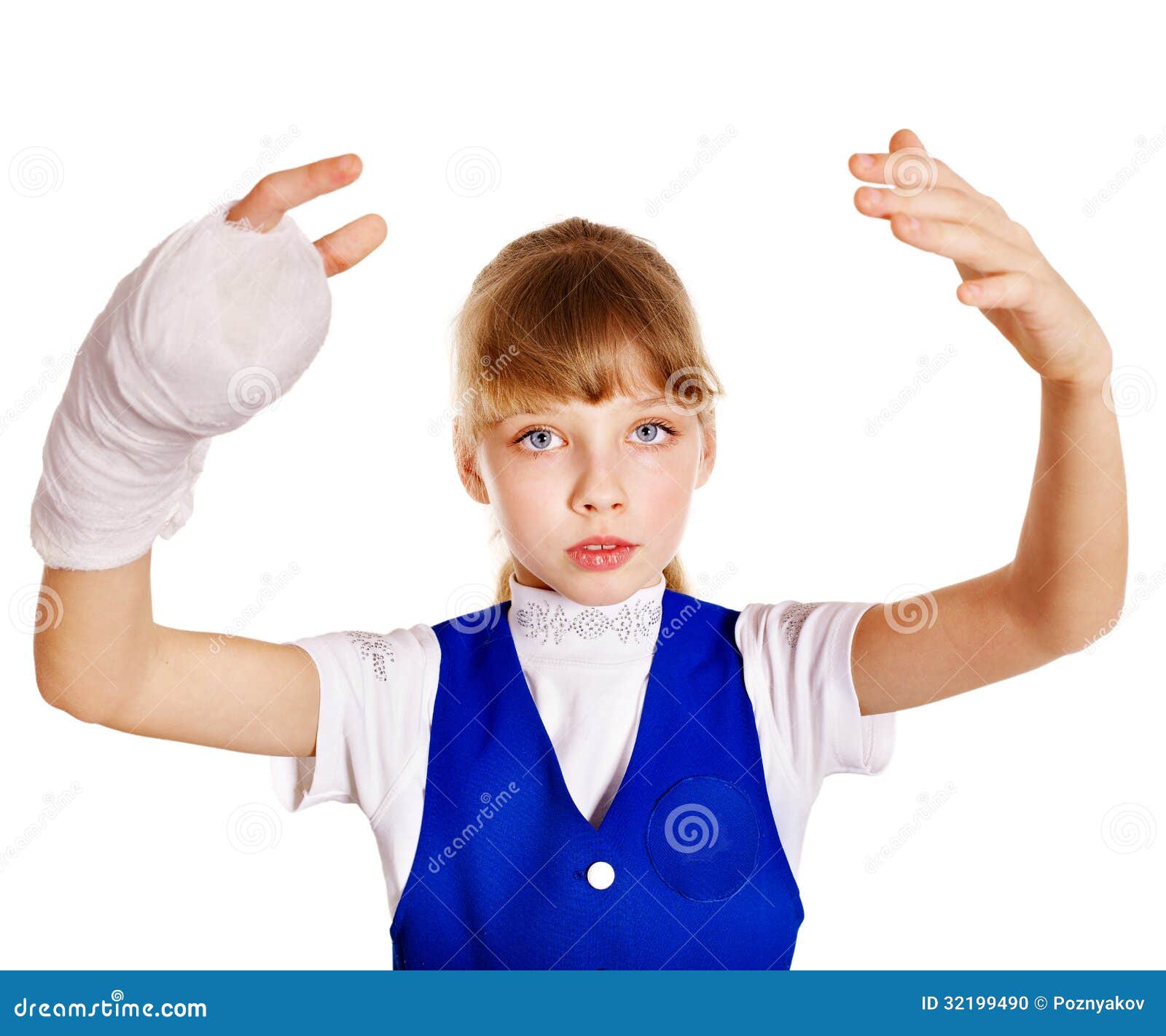 Child with broken arm. stock photo. Image of pain, orthopedic - 32199490
