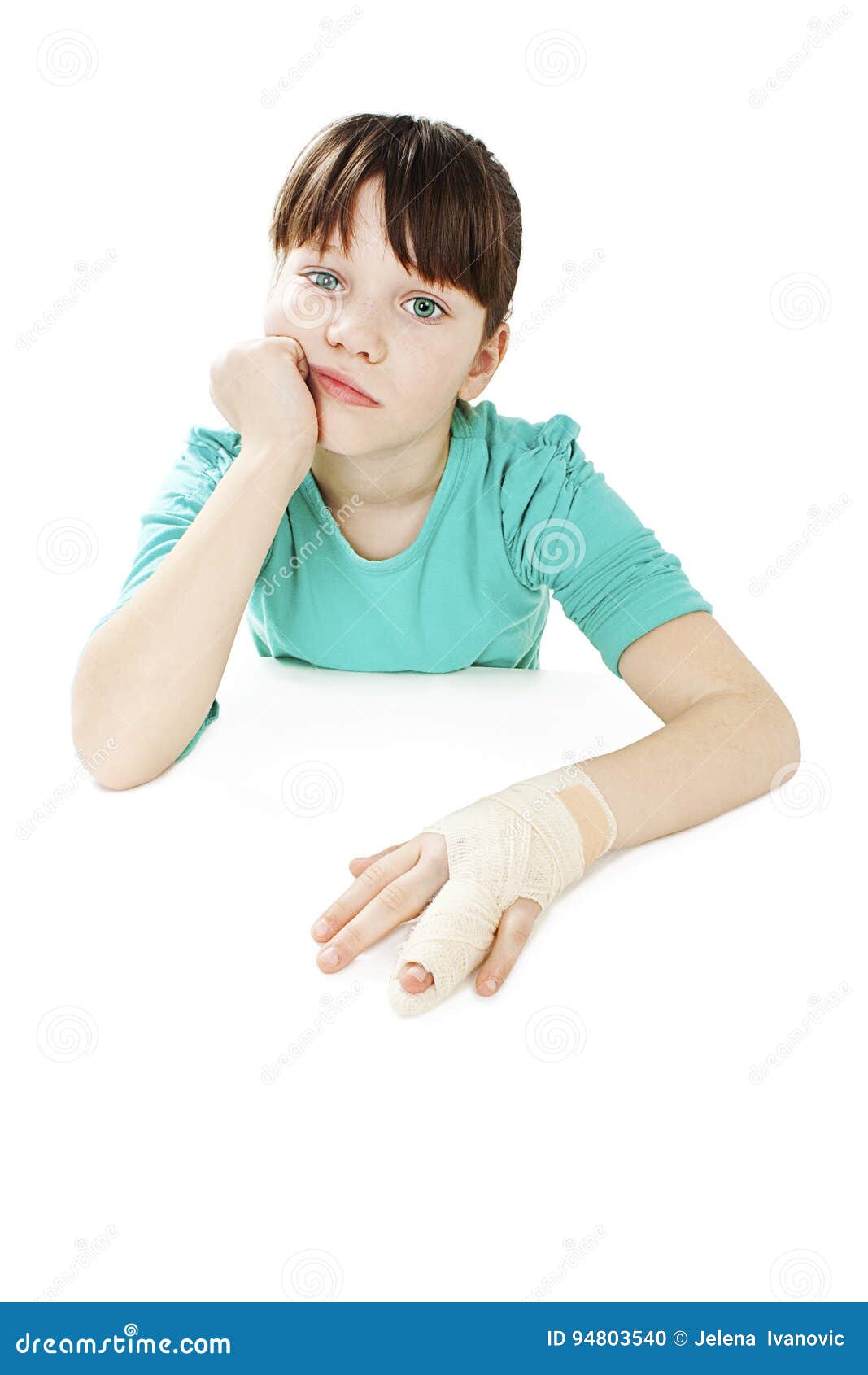 Child with broken arm stock photo. Image of hand, binding - 94803540
