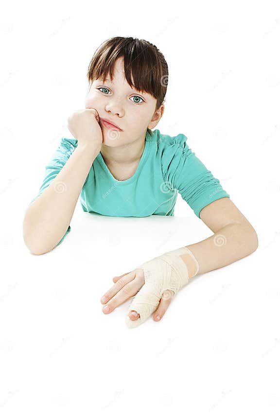 Child with broken arm stock photo. Image of hand, binding - 94803540