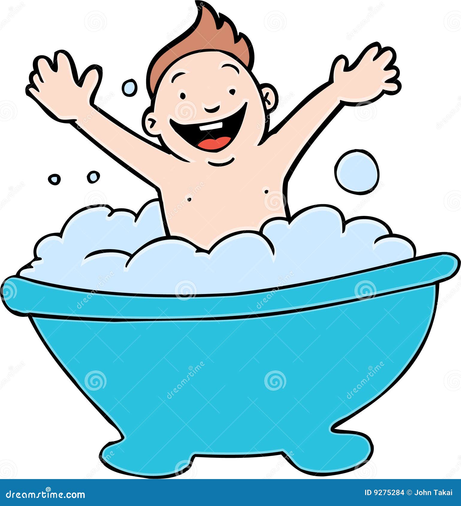 Child Bubble Bath stock vector. Illustration of bubble - 9275284