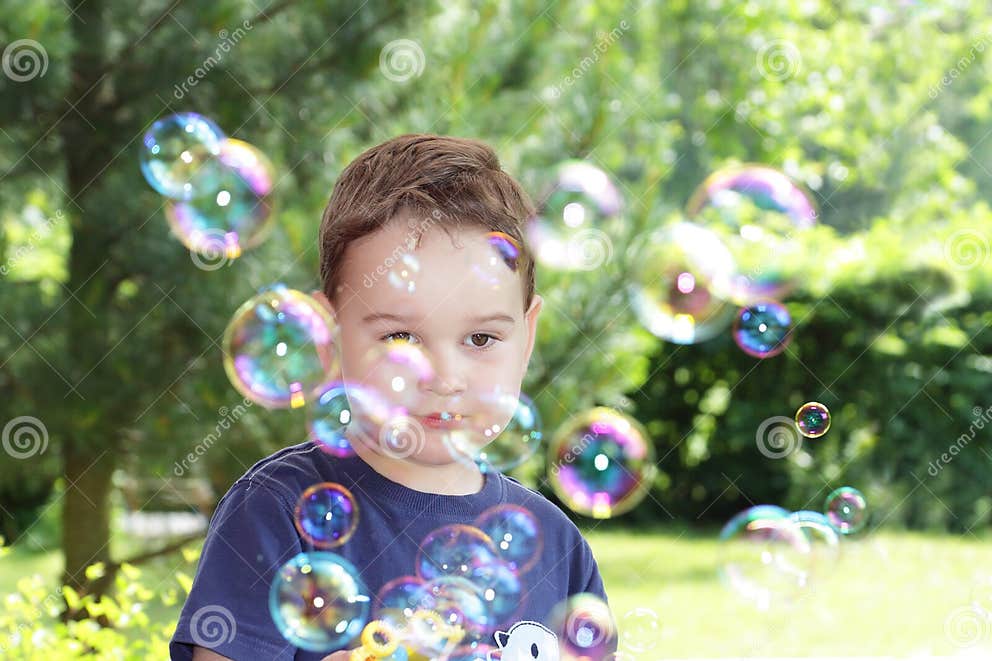 Child with bubbles stock image. Image of beautiful, bubble - 24336765