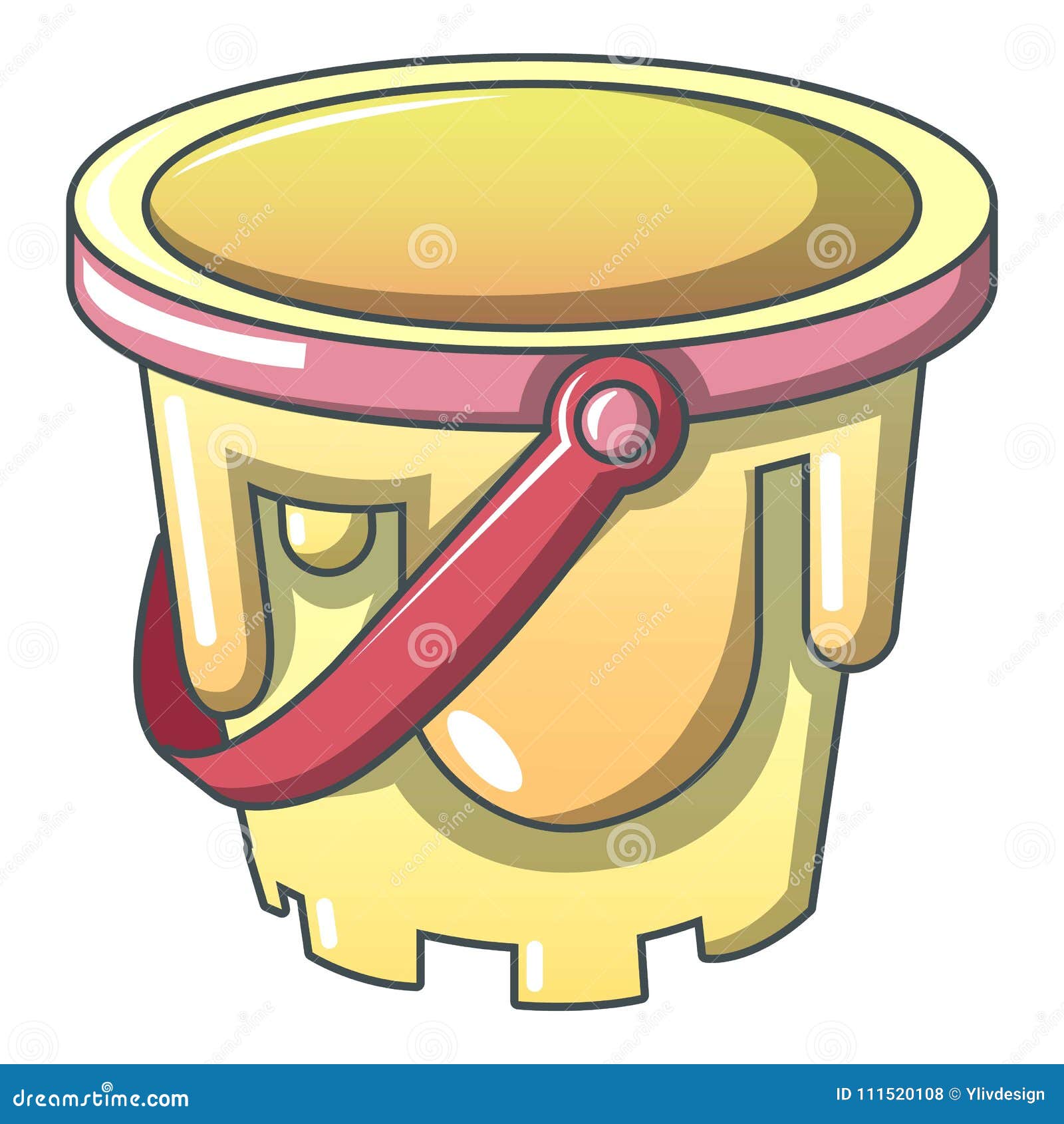 Child Bucket Icon, Cartoon Style Stock Vector - Illustration of basket ...