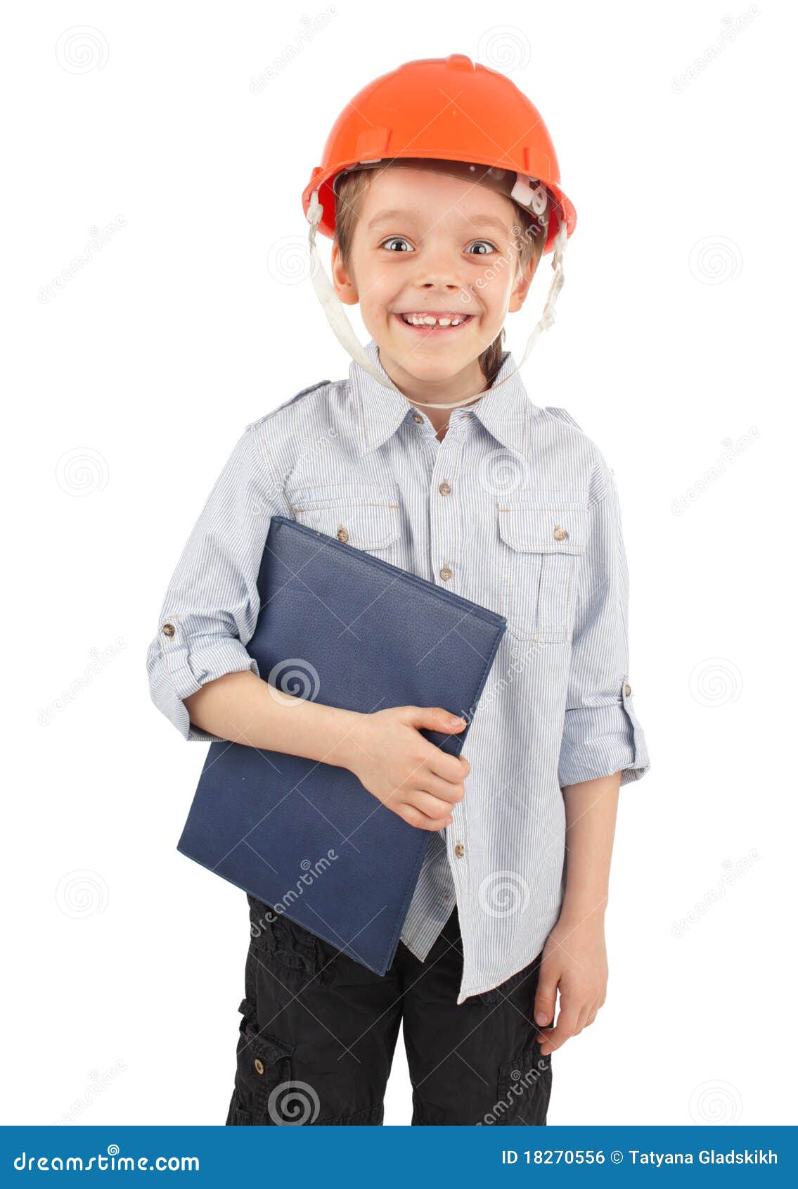 Child in a building helmet stock photo. Image of small - 18270556
