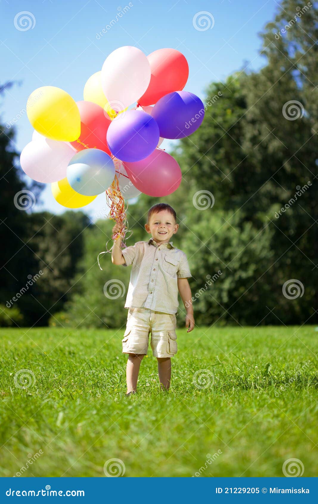 Child with a Bunch of Balloons in Their Hands Stock Image - Image of ...