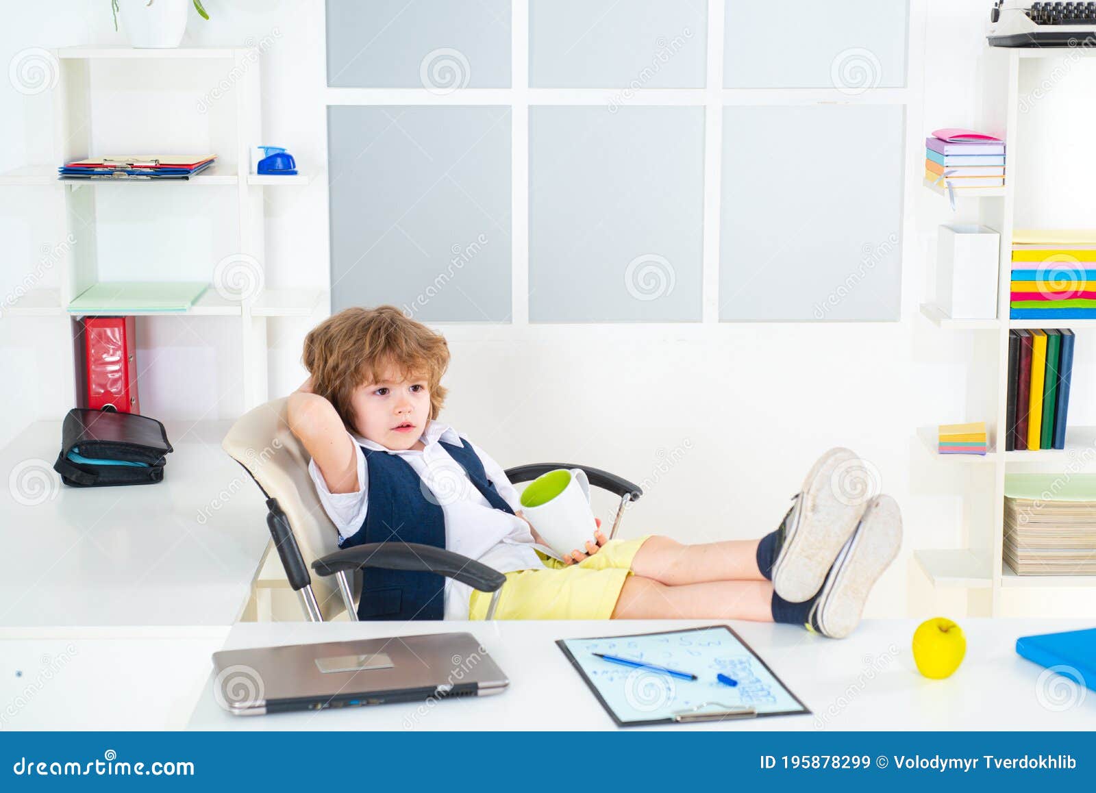 Child Businessman With Earned Money In Big Bag. Ideas How To Earn Money ...