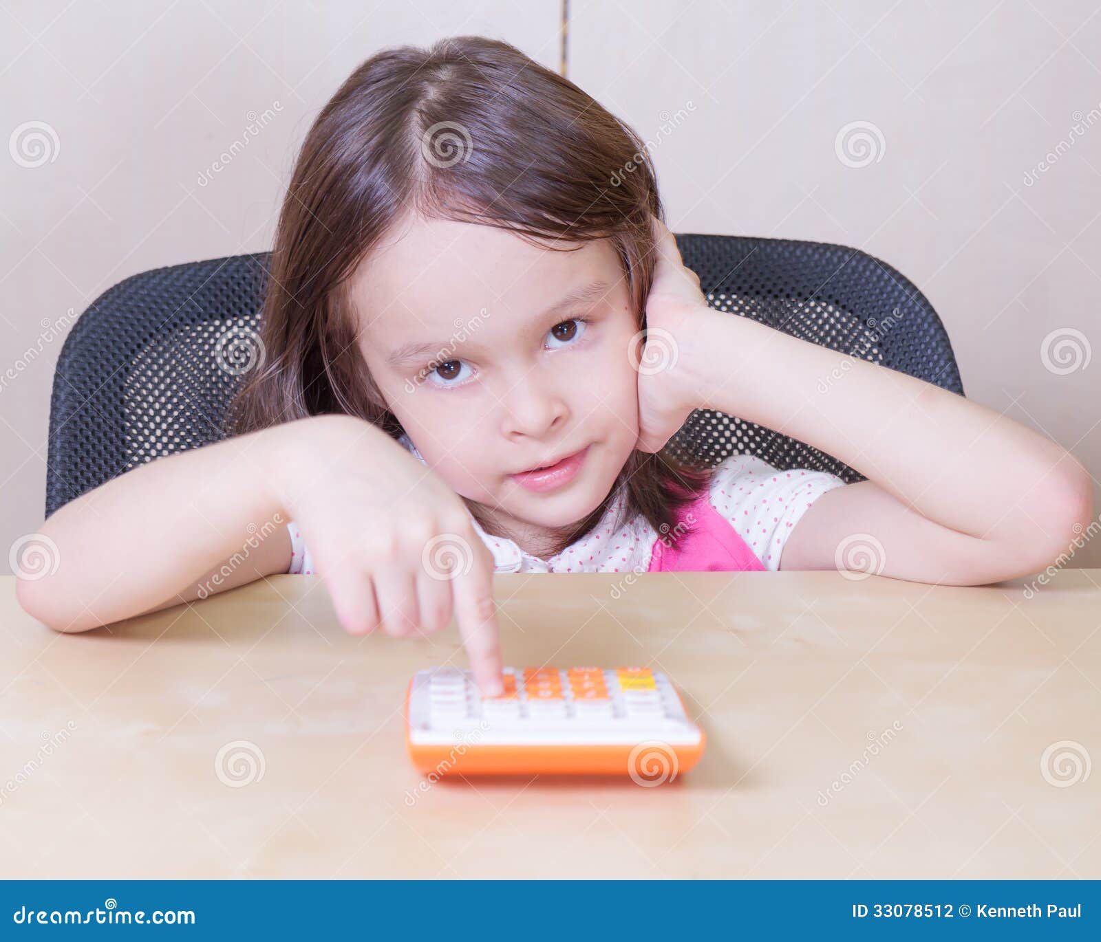 Child with a calculator stock photo. Image of money, cute - 33078512