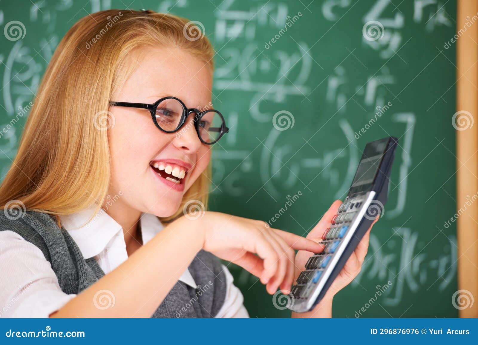 Child, Calculator and Happy for Education, Learning and Problem Solving ...