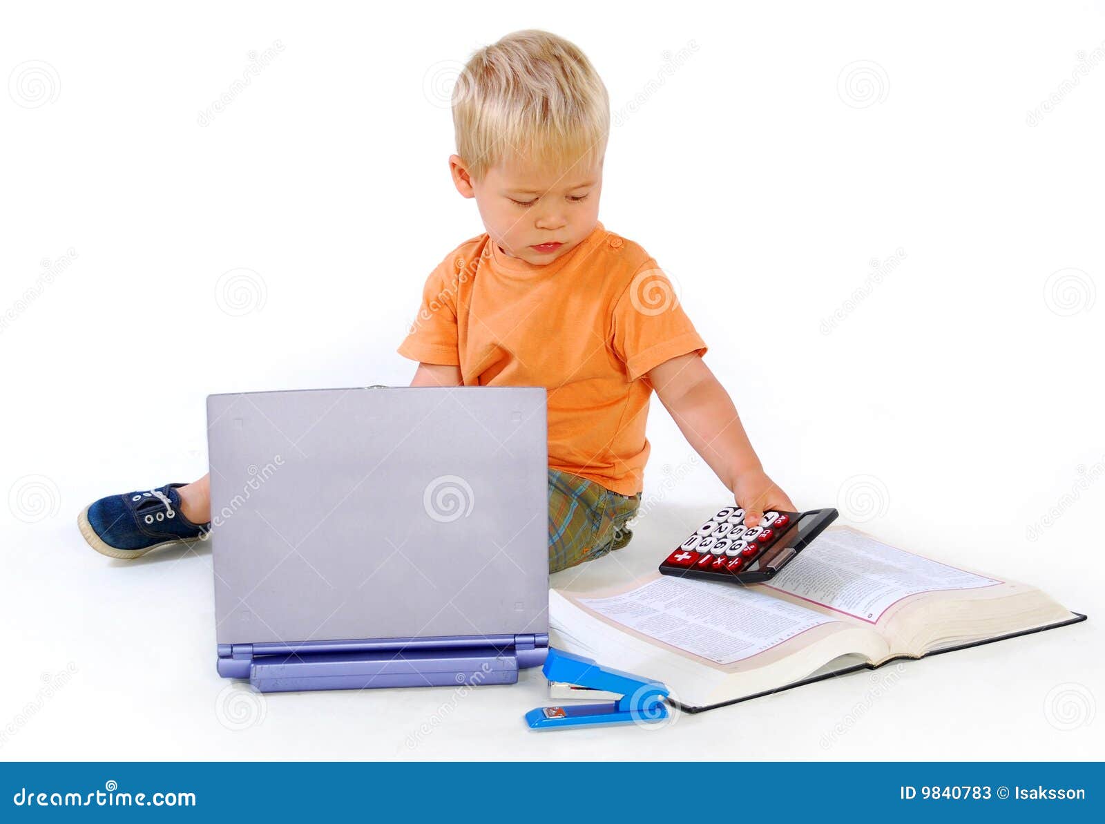 Child With A Calculator Stock Photo | CartoonDealer.com #33078420