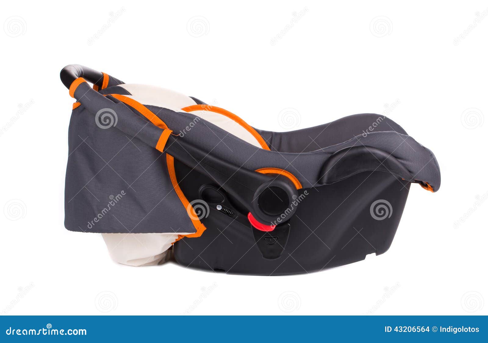 Child car seat side view. stock photo. Image of childhood - 43206564