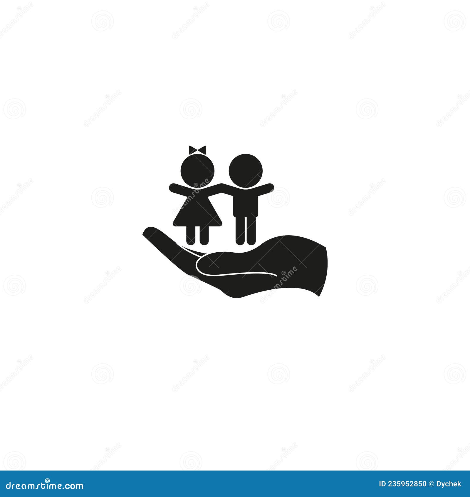 Child Care Icon. Simple Vector Illustration on a White Background Stock ...