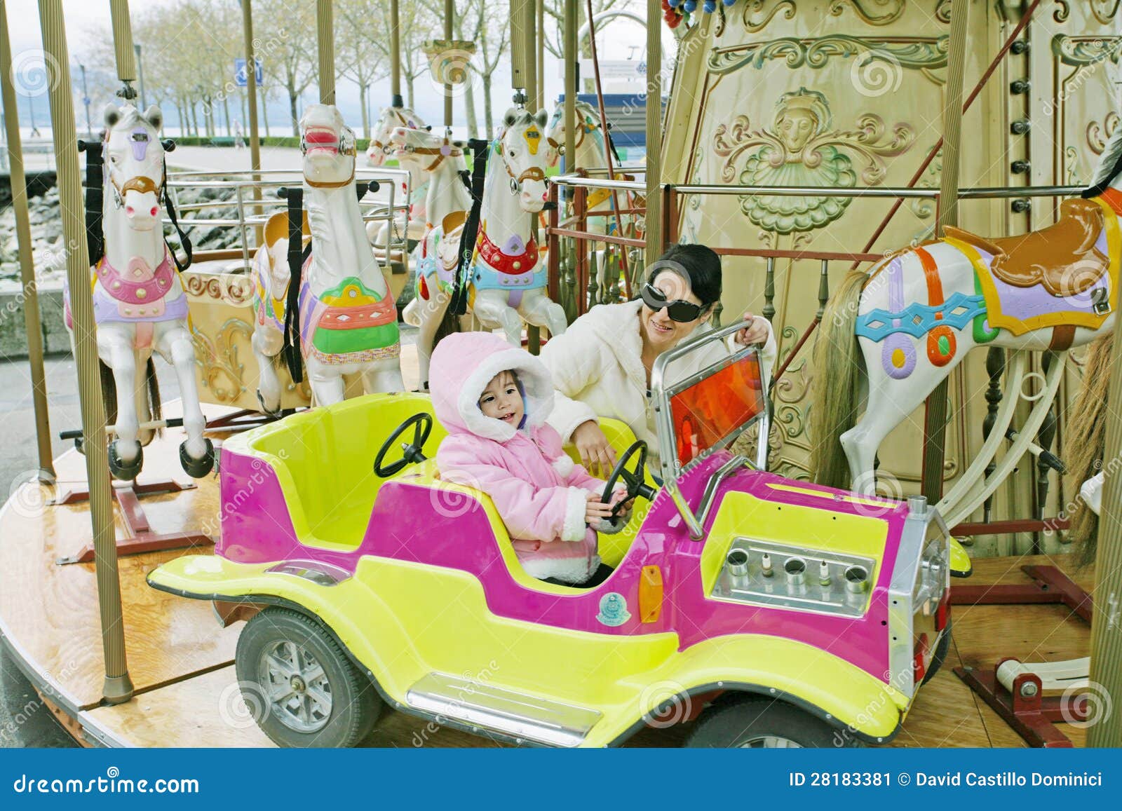 Child on carousel stock image. Image of concepts, copy - 28183381
