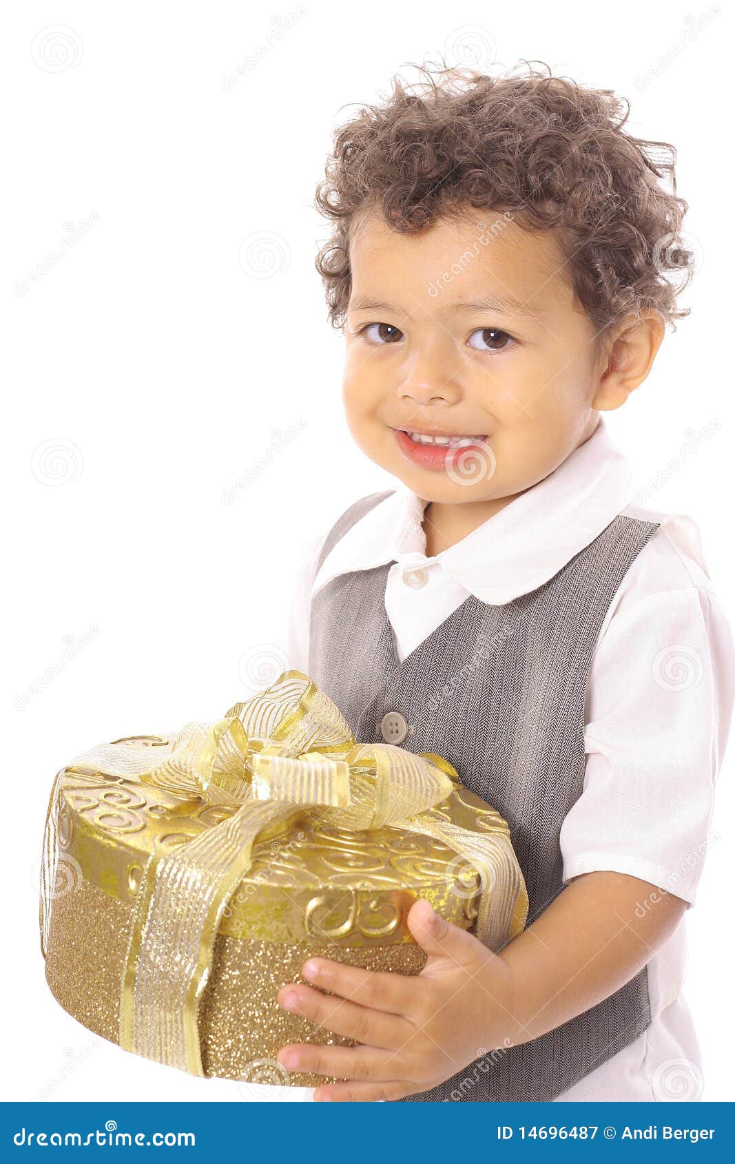 Child carrying a present stock image. Image of closeup - 14696487