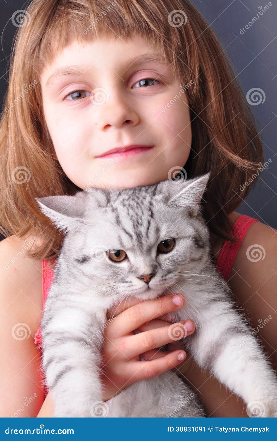 Child and cat stock image. Image of face, pets, close - 30831091