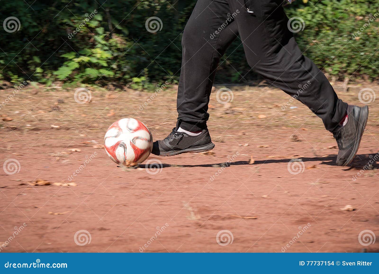 Child chasing a ball stock photo. Image of play, game - 77737154