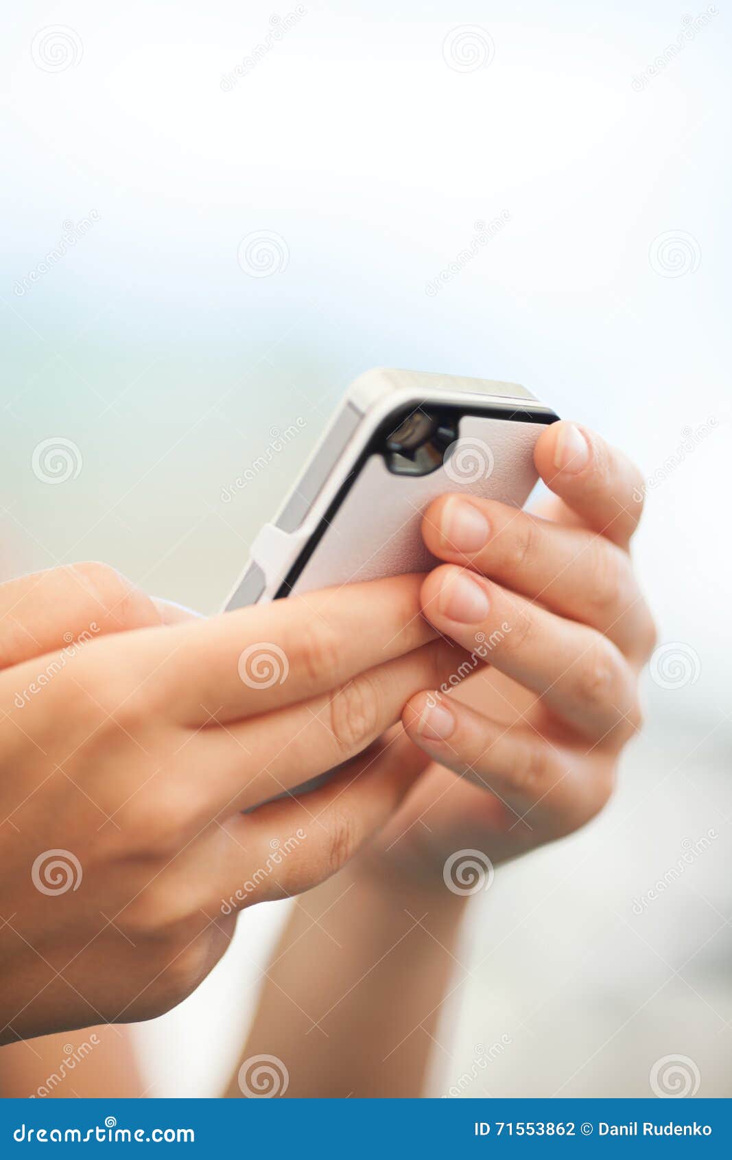 Child Checking a Text Message on a Mobile Stock Photo - Image of ...