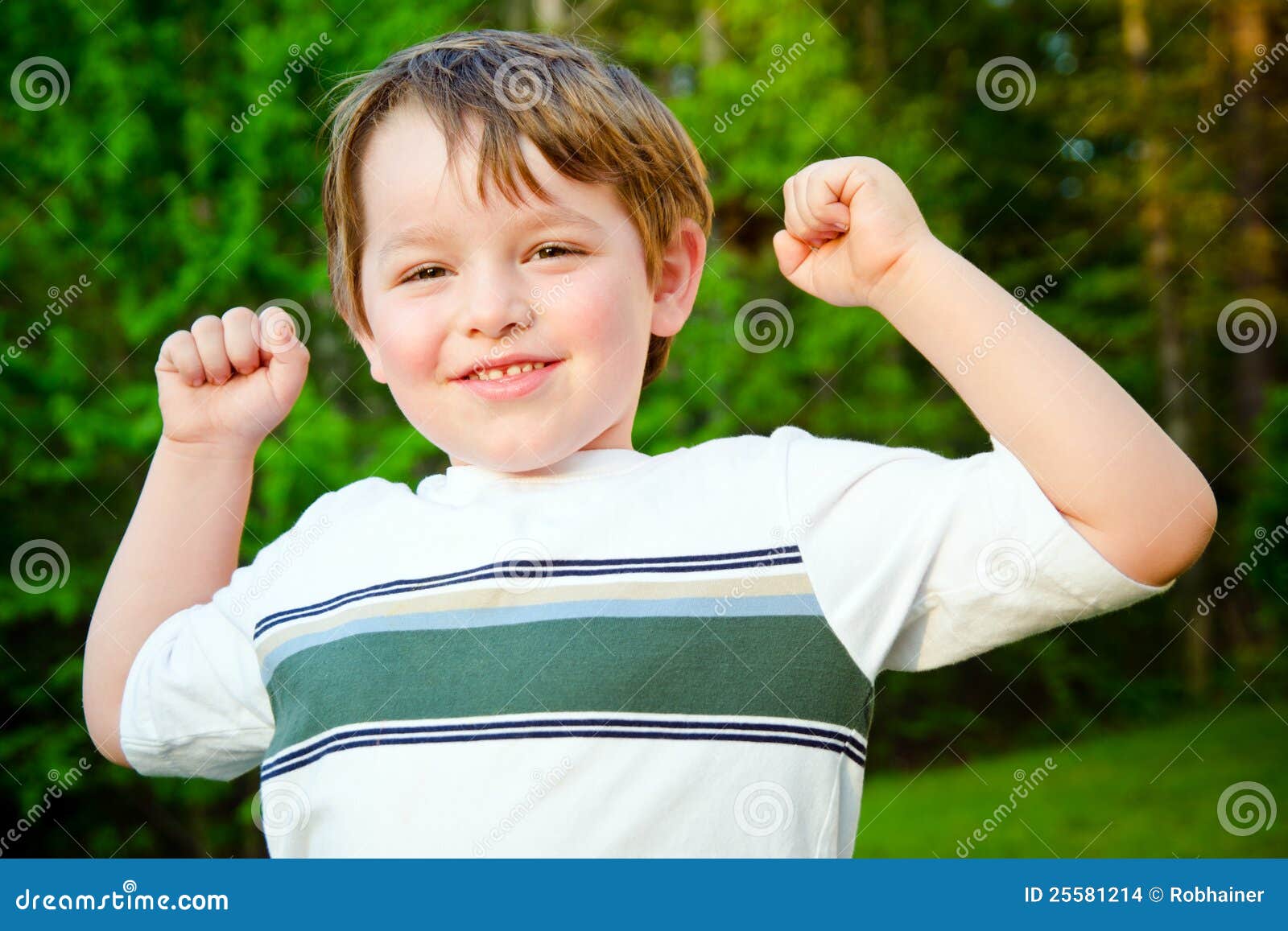 Child cheering outdoors stock photo. Image of colorful - 25581214
