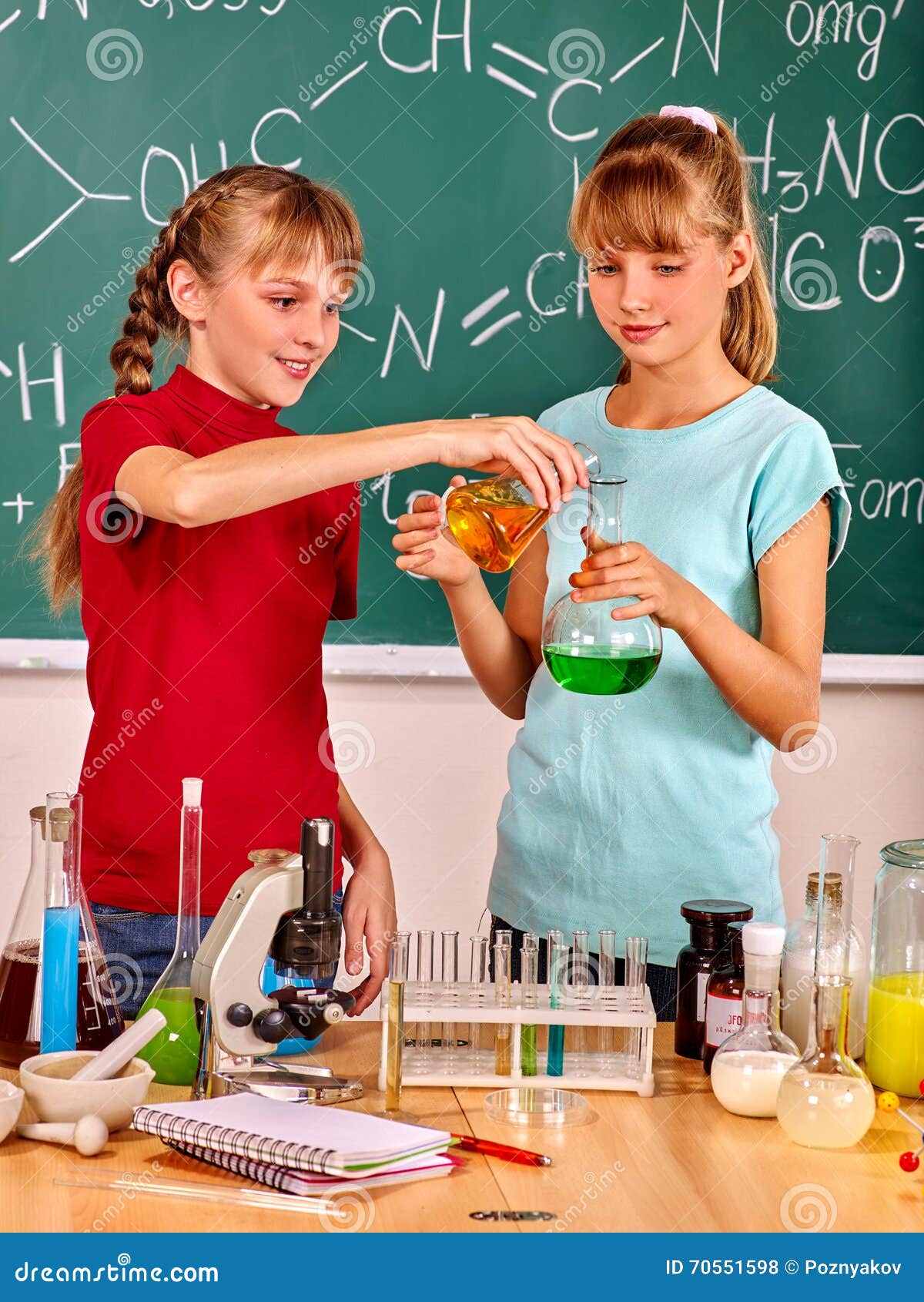 Child in chemistry class. stock photo. Image of chemistry - 70551598