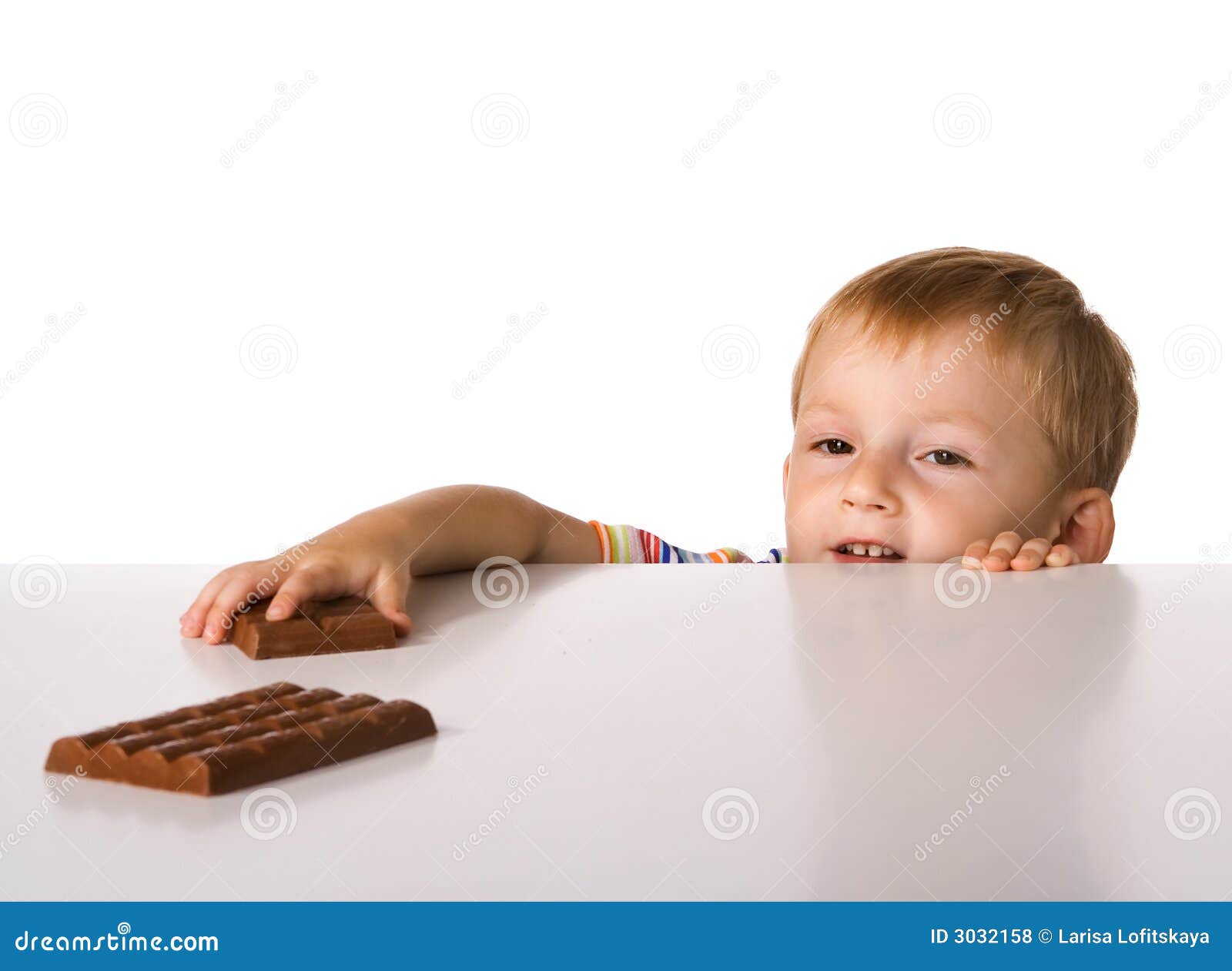 The child and a chocolate stock photo. Image of expression - 3032158