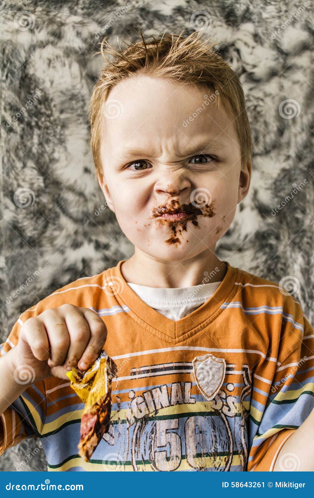Child and chocolate stock image. Image of eating, chocolate - 58643261