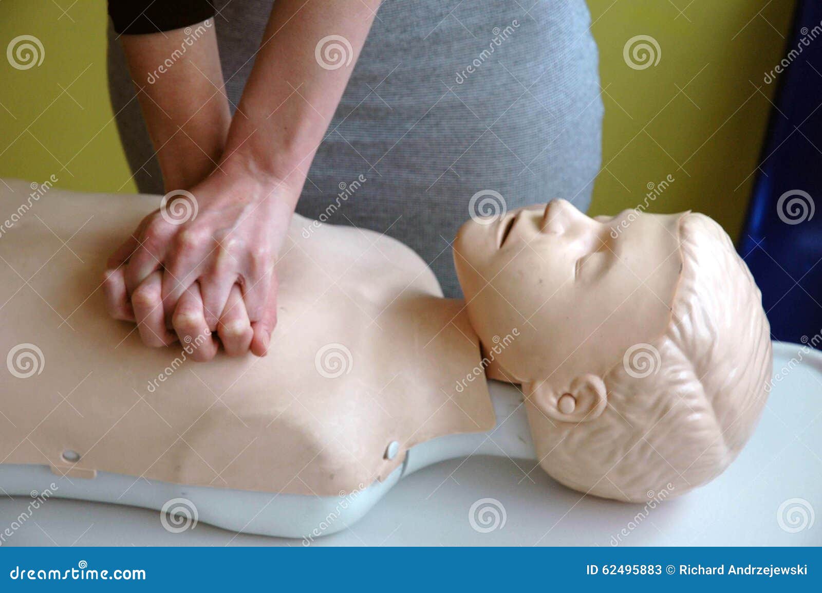 Child Choking Sternum Compressions Procedure Stock Image - Image of ...