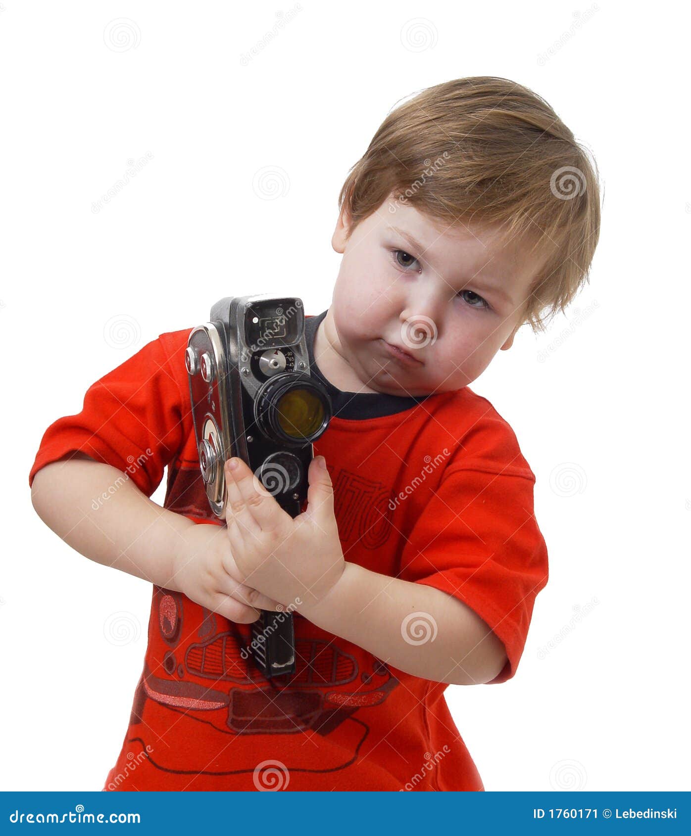 Child and cinema camera stock image. Image of male, backgrounds - 1760171