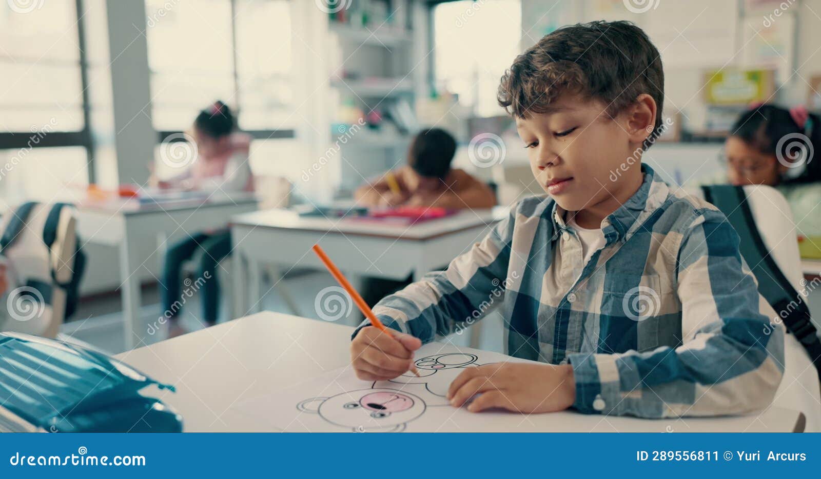 Child, Classroom and Drawing for Education, Creative Learning and ...