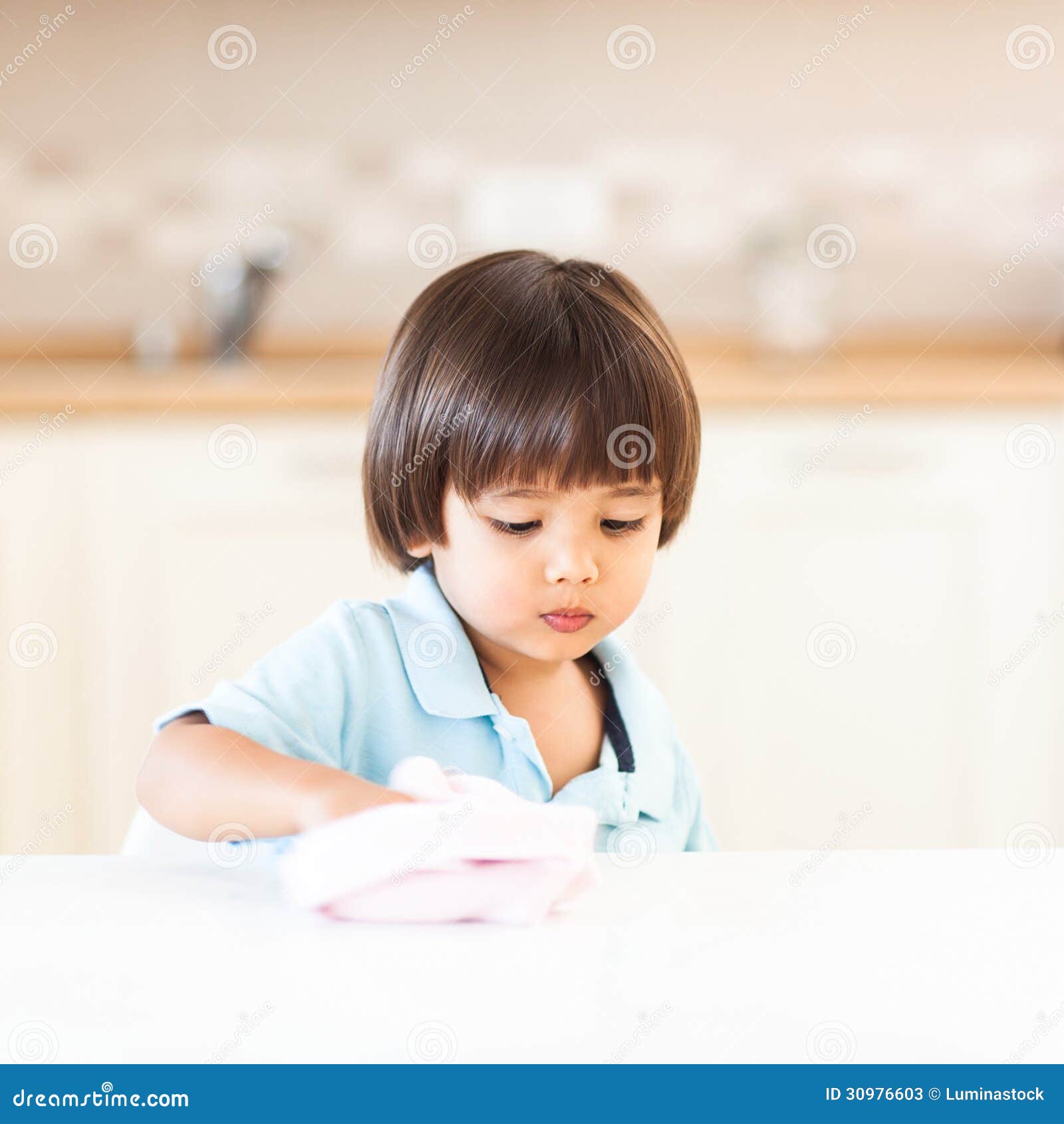 Child Cleaning stock image. Image of equipment, hair - 30976603